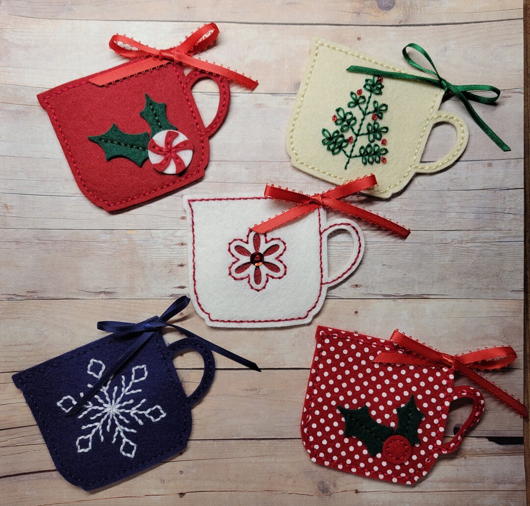 Hand Stitched Wool Felt Christmas Gift Card Holder - Etsy