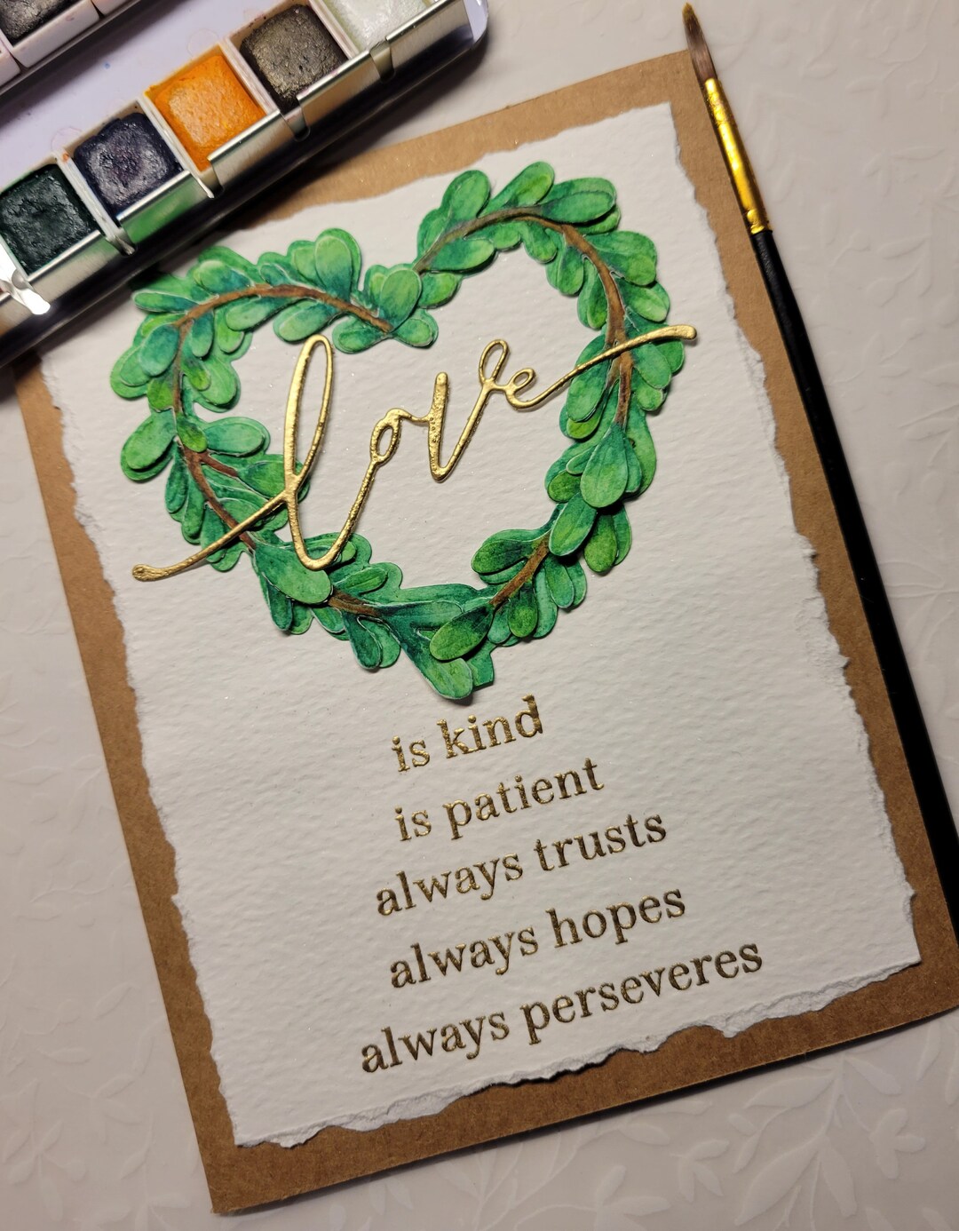 Love is Card Anniversary Card Wedding Card Love is Kind Love is Patient ...