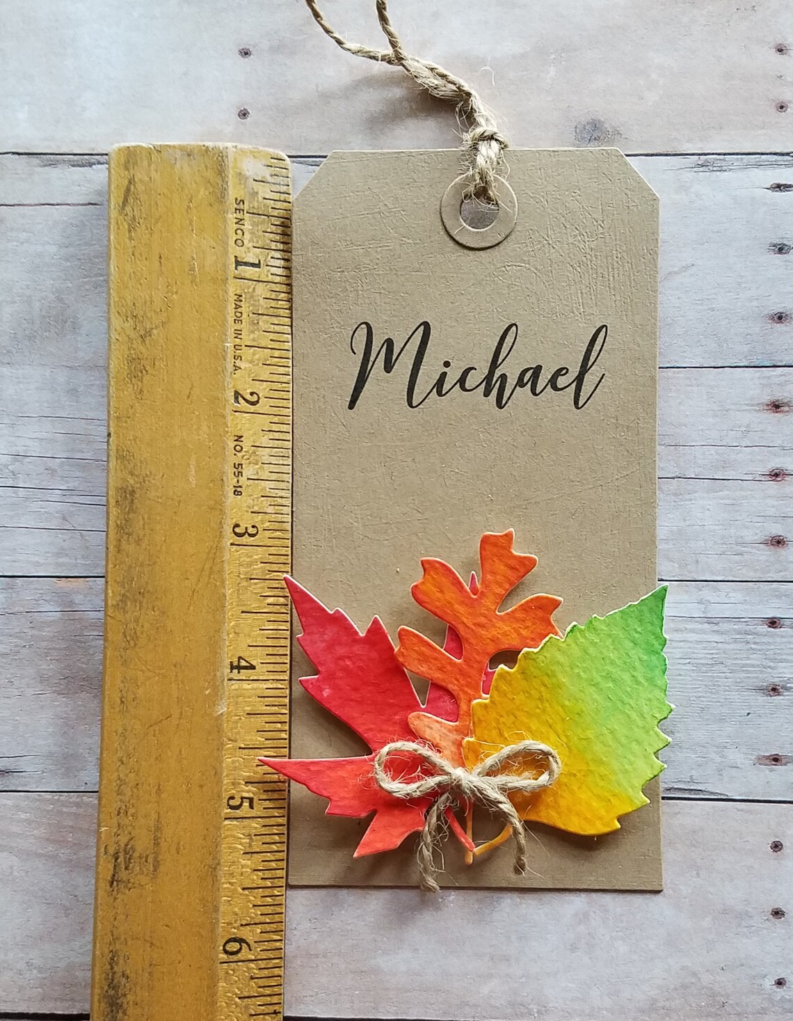 Fall Leaf Favor Tags, Autumn Wedding, Place Cards, Thanksgiving, Favor ...