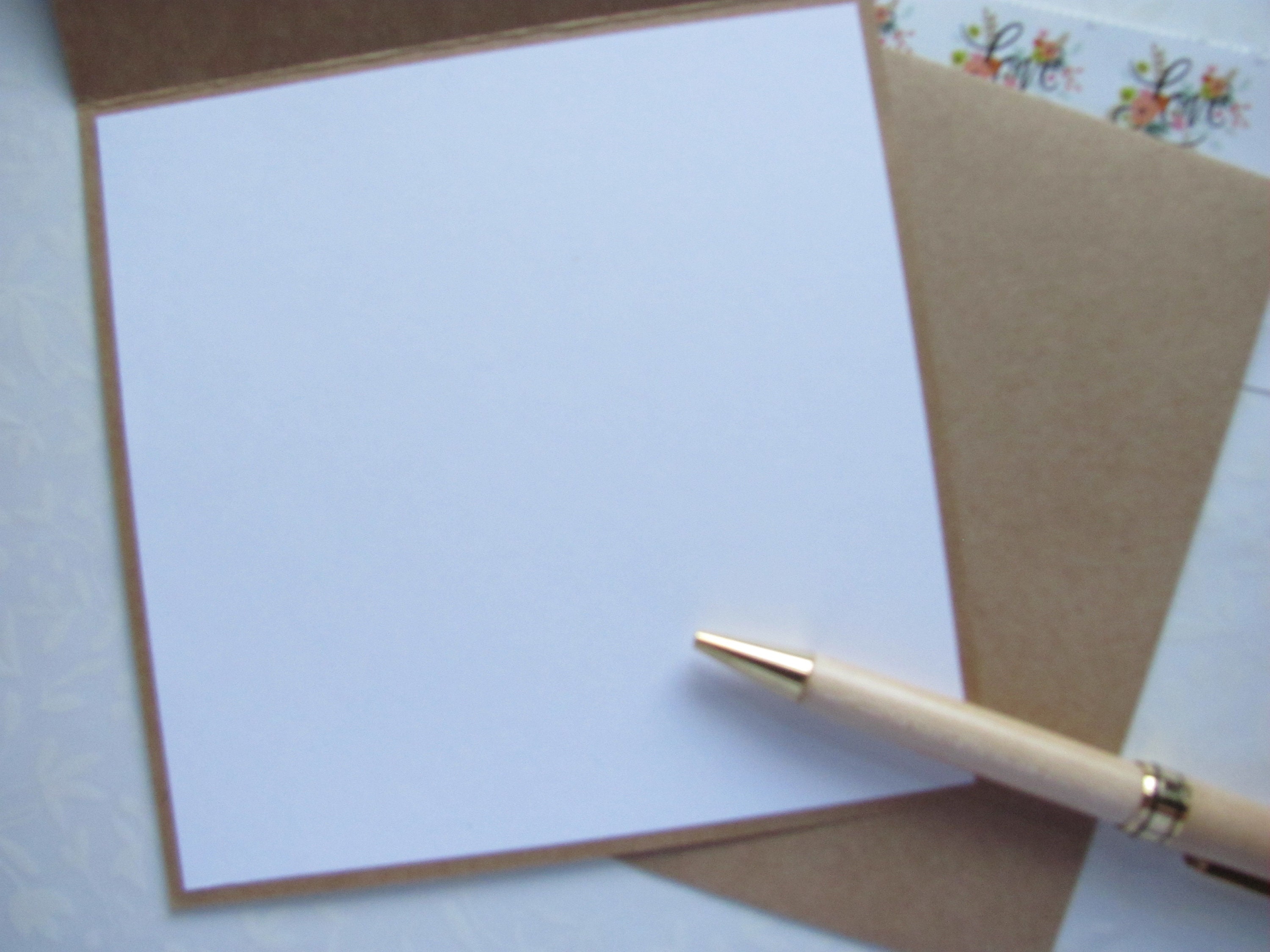 Garden Greeting Card, Garden Theme Card, Birds and Flowers, Watercolor ...