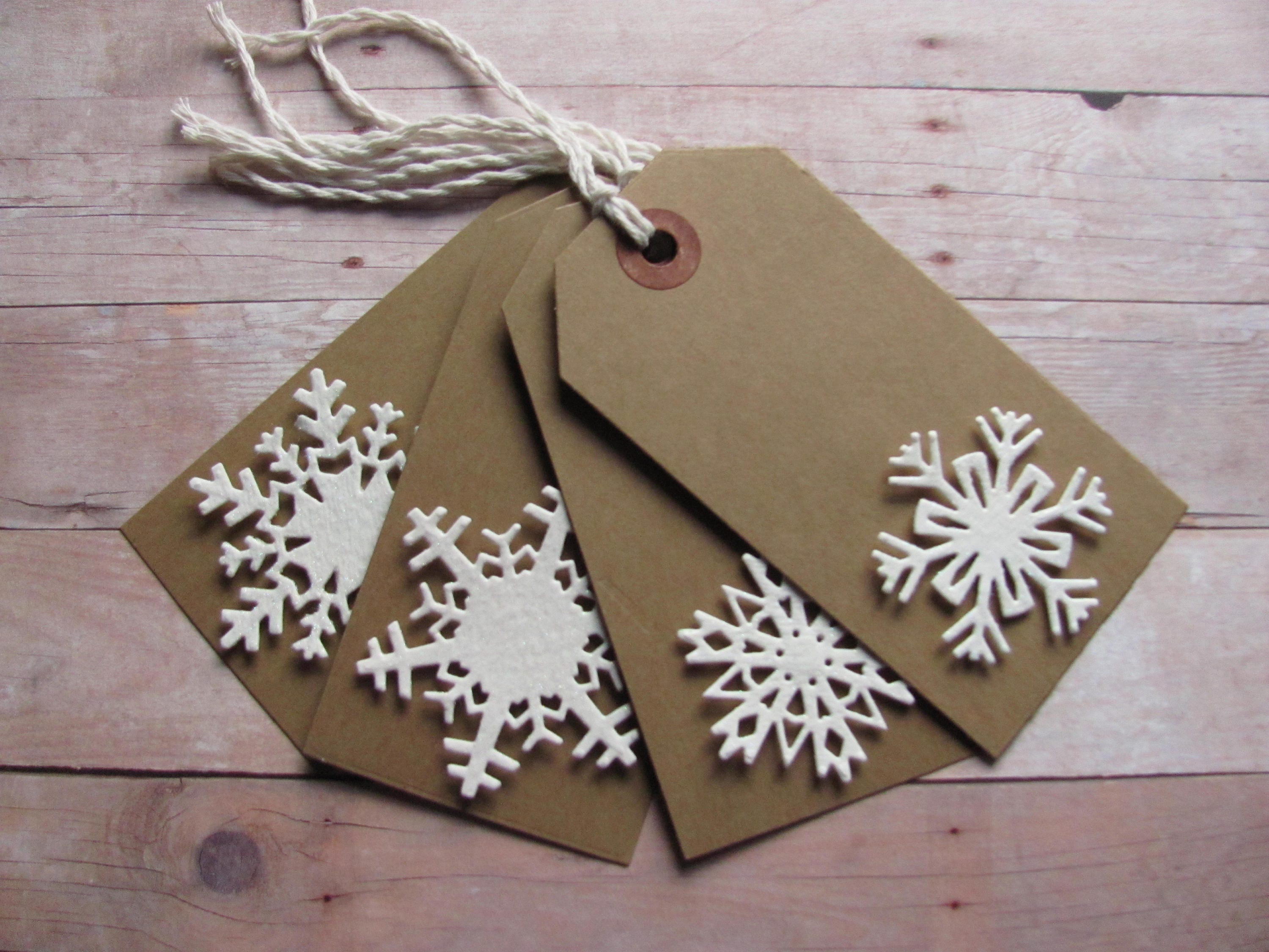 Snowflake Gift Tag Sparkle Snowflake Christmas Tag Snowflake Favor Tag ...
