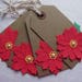 Layered Poinsettia Christmas Gift Tag Poinsettia Tag Poinsettia Favor ...