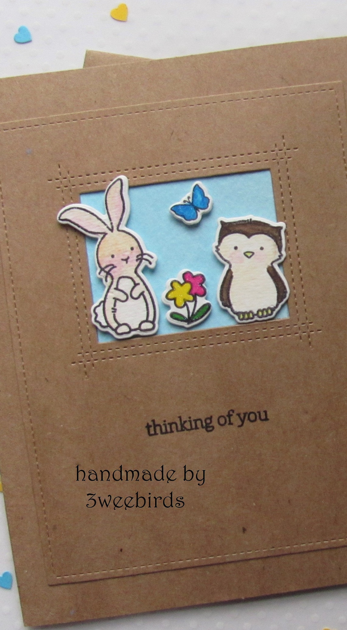 Thinking of You Card, Friend Card, Friendship Card, Cute Critters Card ...