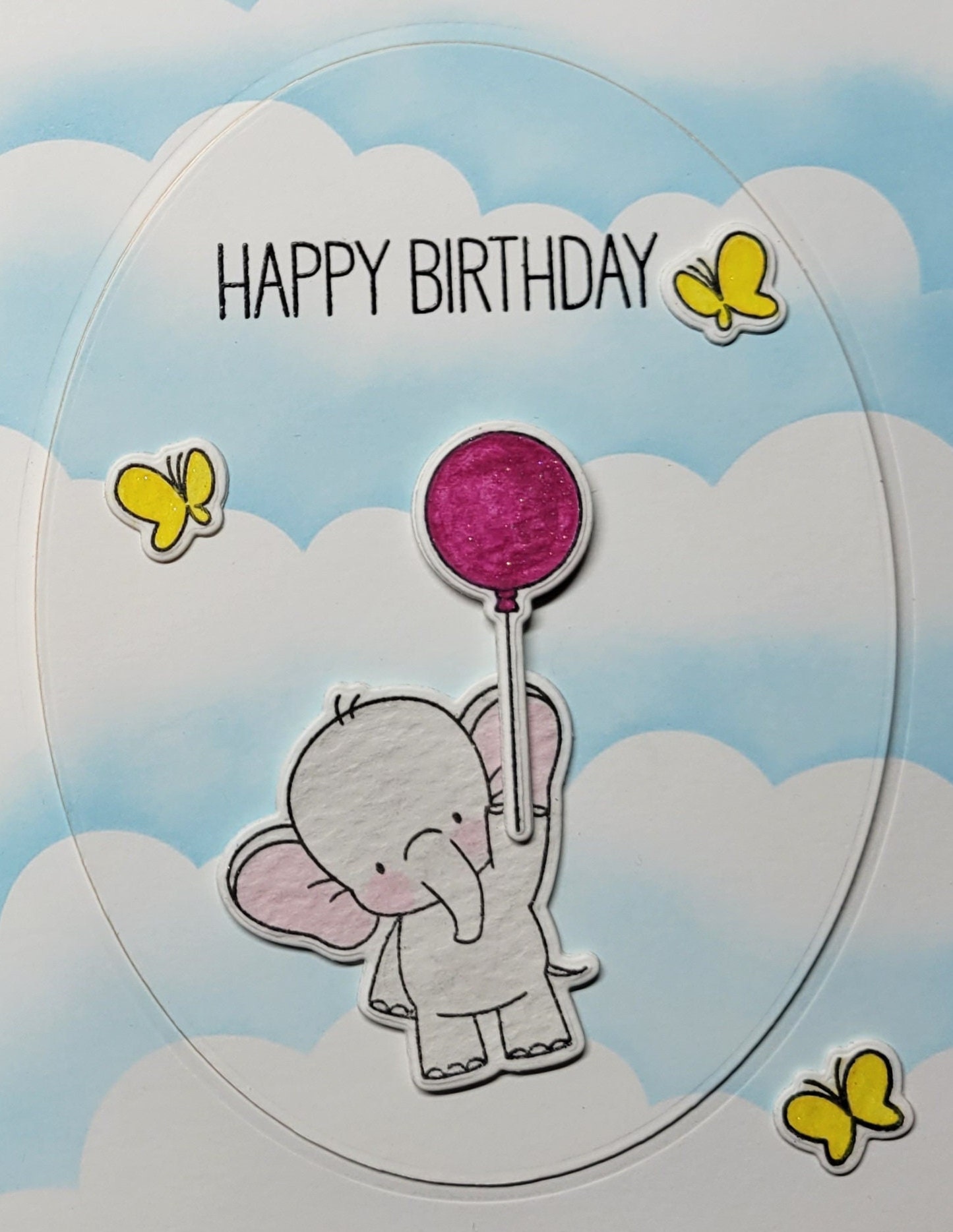 Elephant Birthday Cute Elephant Card Baby Elephant Card Elephant and ...