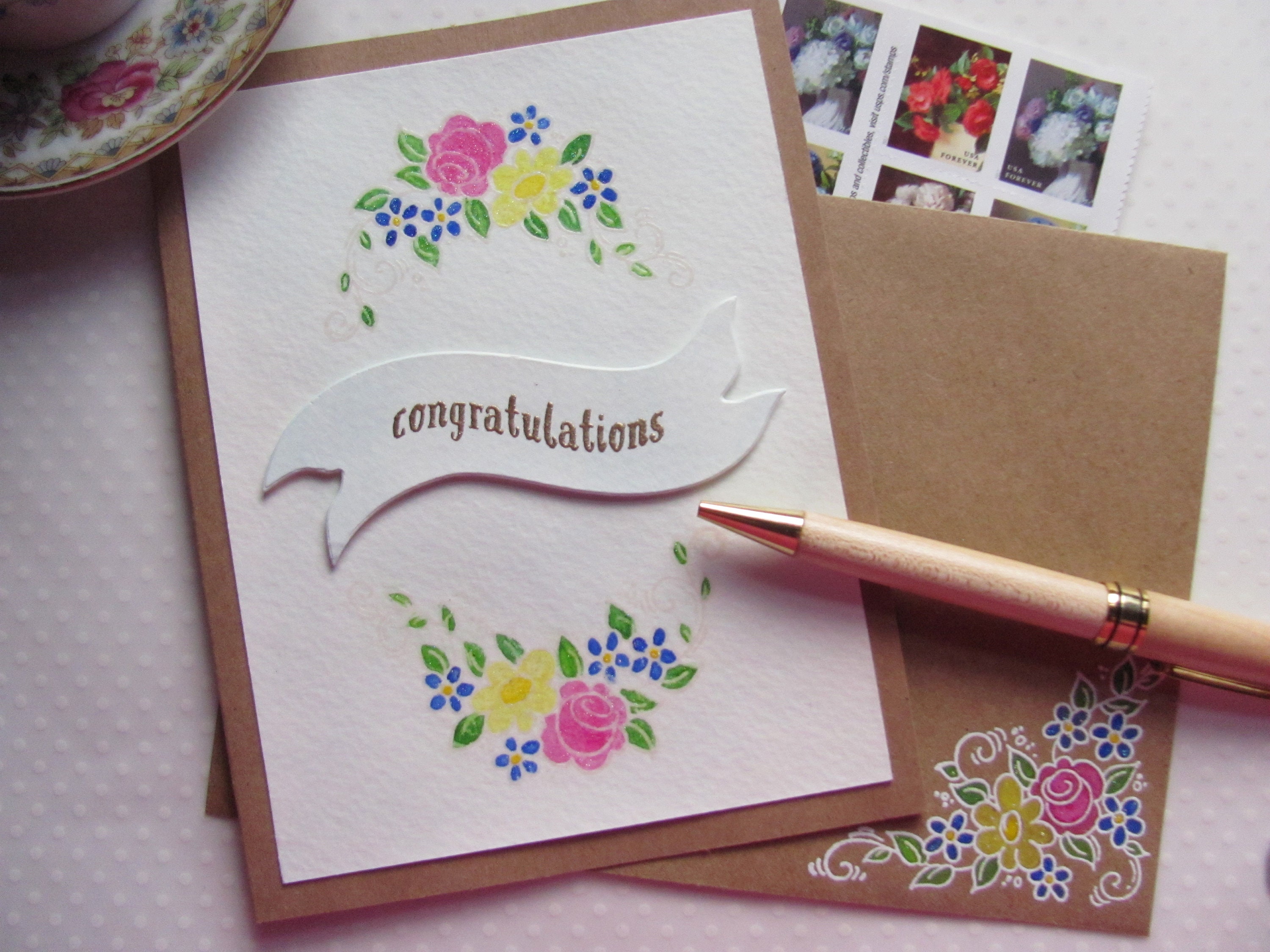 Watercolor Congratulations Floral Congratulations Congratulations Card ...