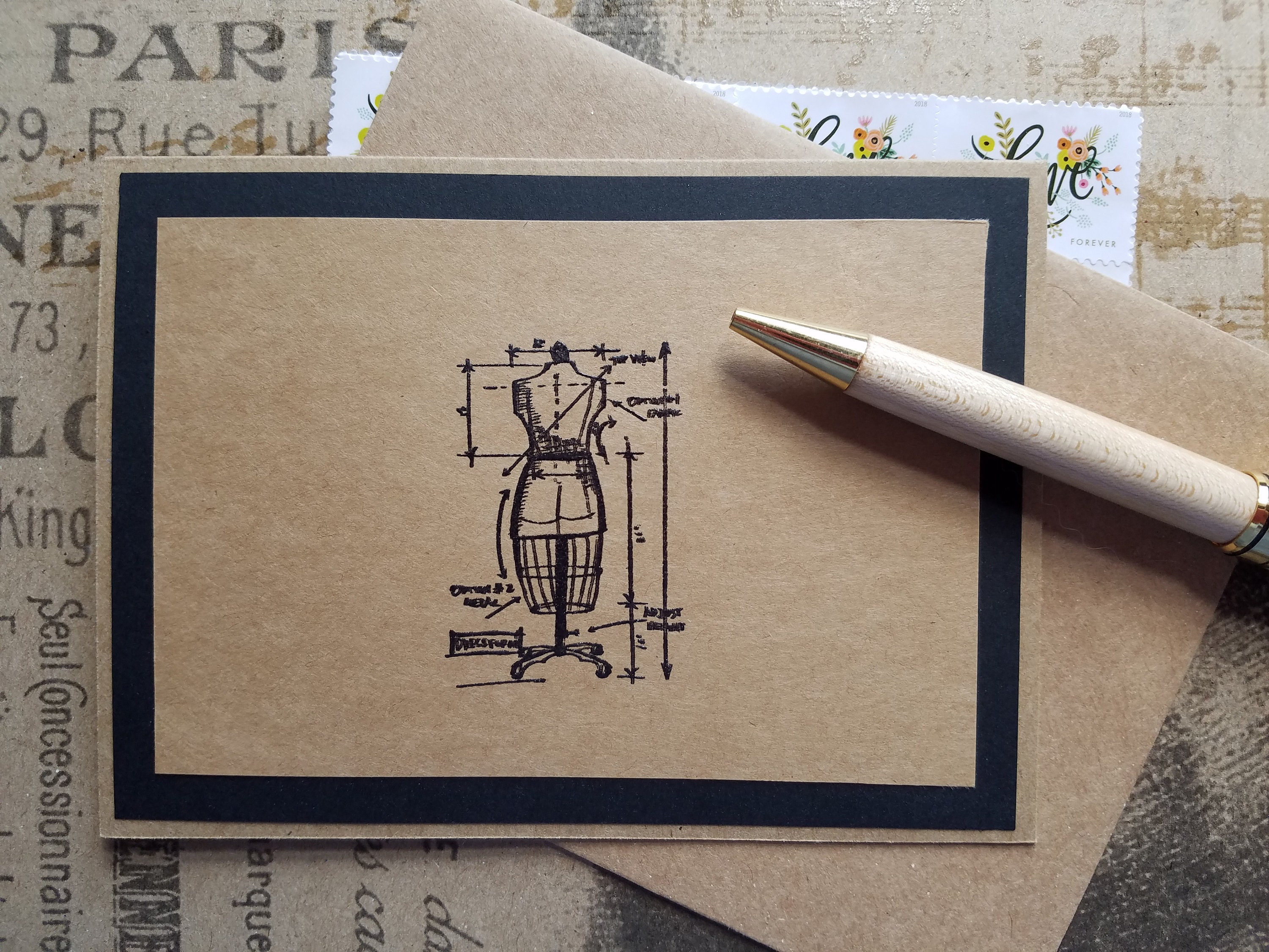 Sewing Theme Notes Sewing Notes Set of Notes Blank Note Set Sewing Note ...