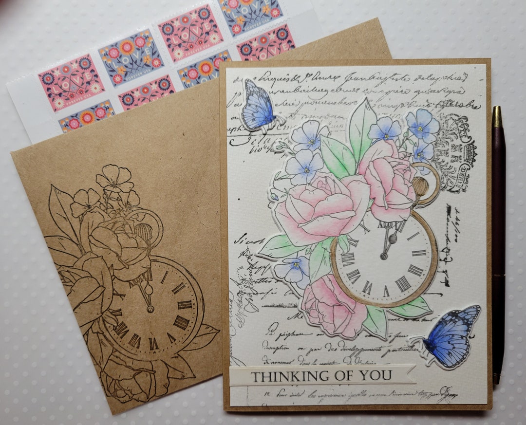 Thank You Card A Grateful Heart Watercolor Card Handcrafted Thank You ...