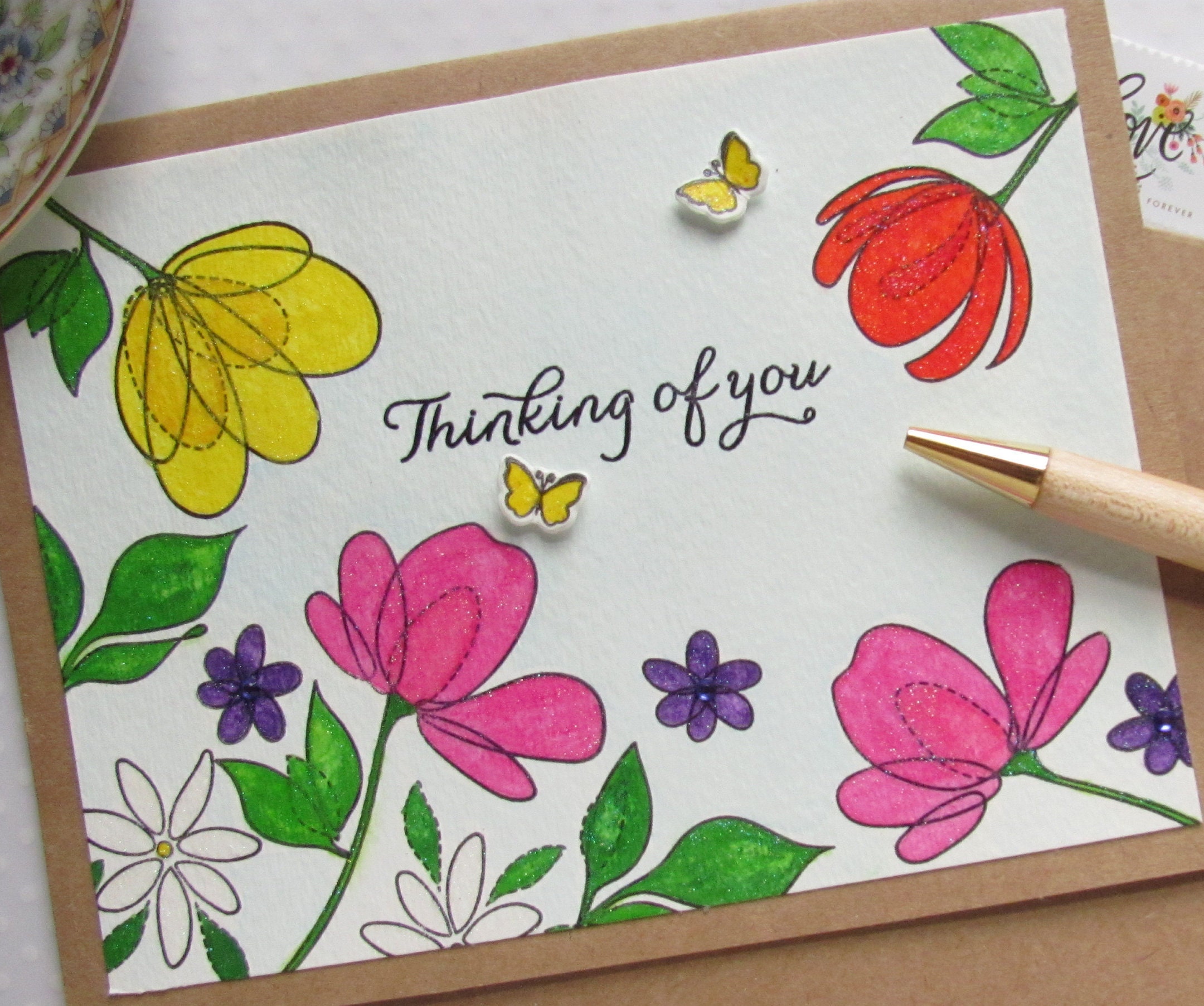 Thinking of You Card, Sending Hugs Card, Friend Card, Encouragement ...