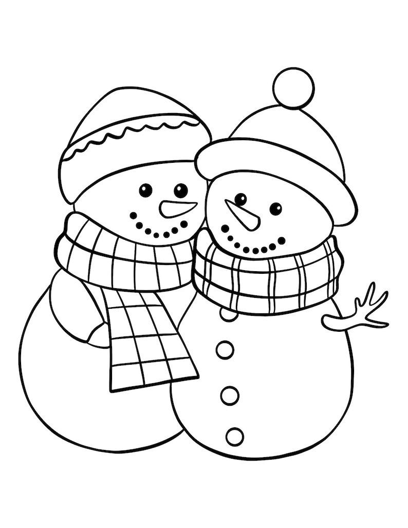 100 Christmas Coloring Pages, Printable Holiday Activities (PDF) - Etsy