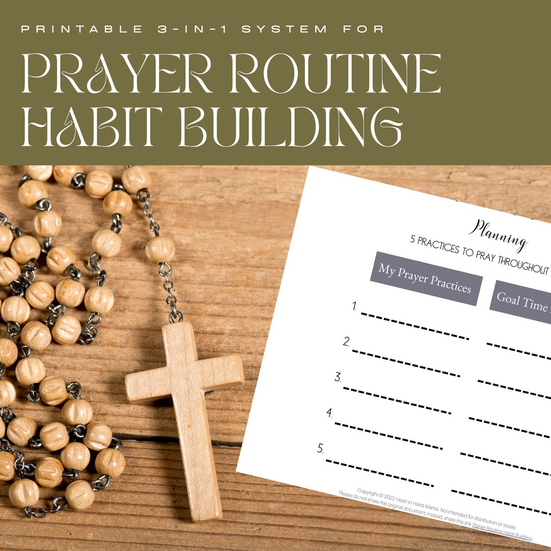 Prayer Routine Habit Building Printable - Etsy