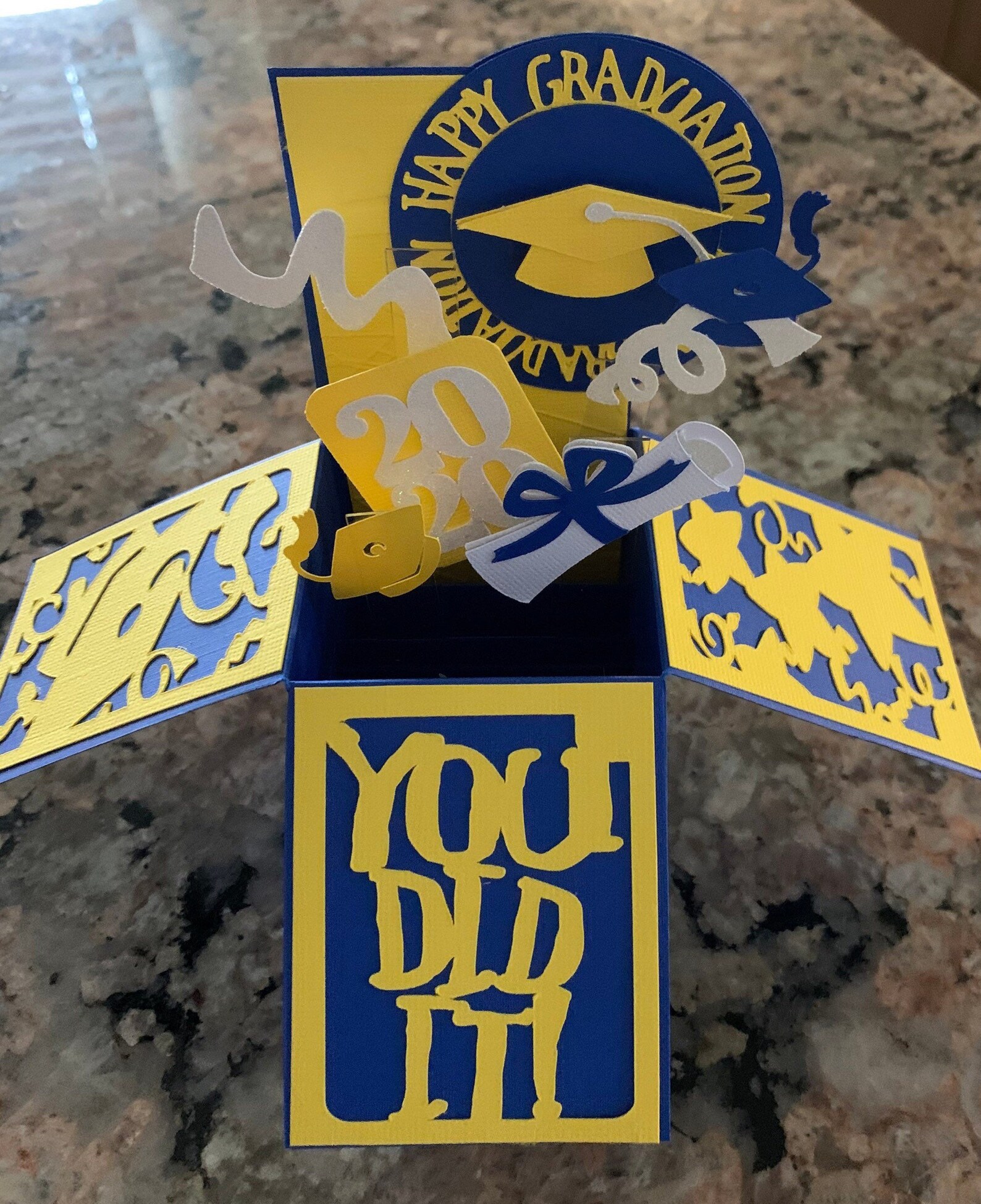 2021 3 D College High School Graduation Card Giftcard Etsy 2021 3 D College High School Graduation Card Giftcard Etsy