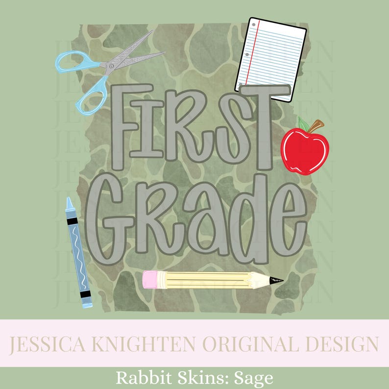 First Grade PNG Digital Design Trendy Kid Design Preppy Prep School End ...