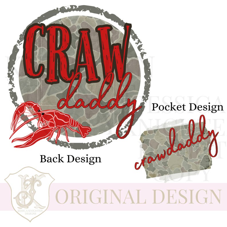 Crawdaddy PNG Digital Design Camo Camoflauge Crawfish Boil Crawdad LA ...