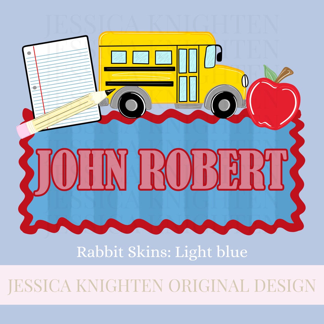 Name Block Back to School PNG Digital Design Trendy Files Kid Design ...