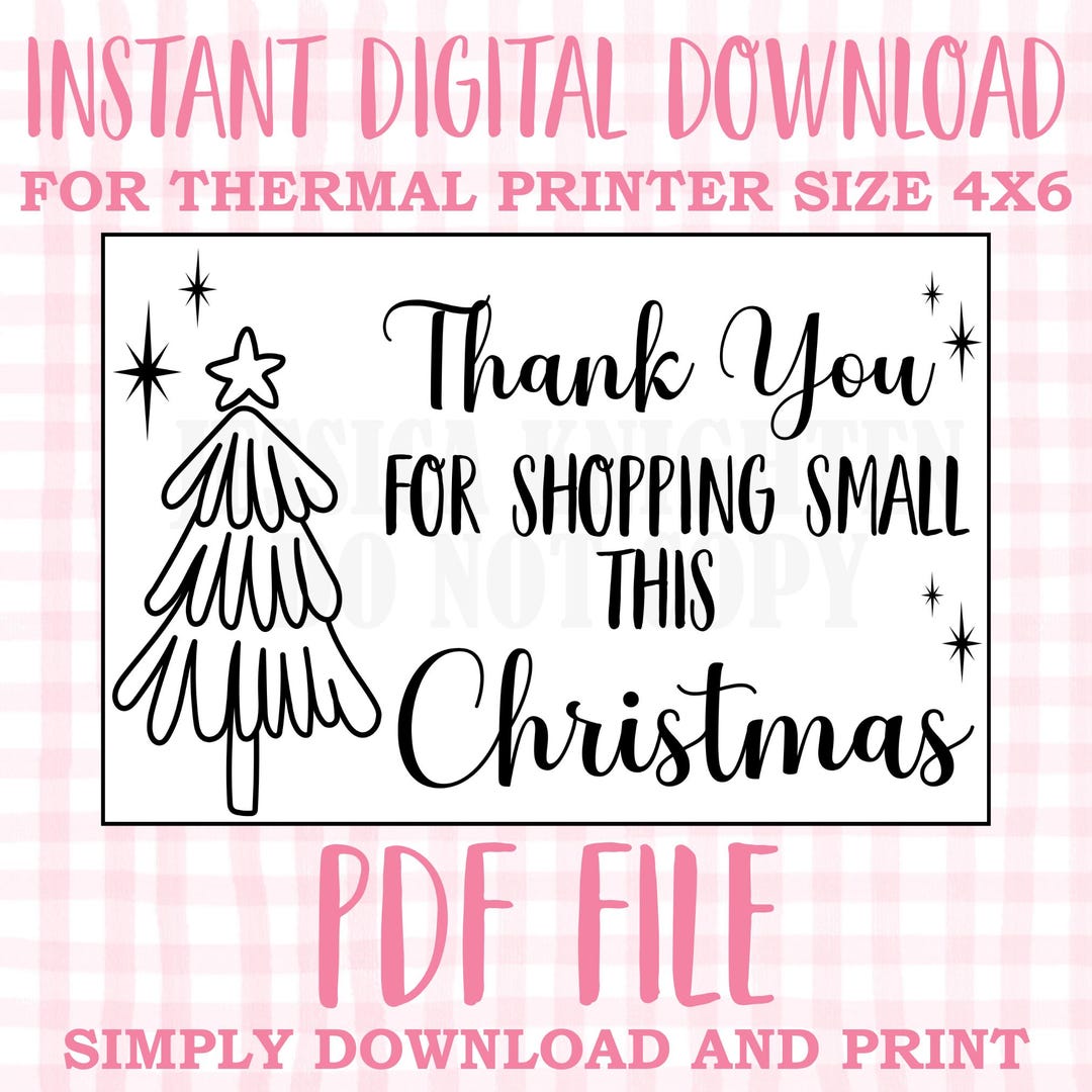 DIGITAL Thermal Printer Label for Small Businesses Preppy Sticker PDF ...