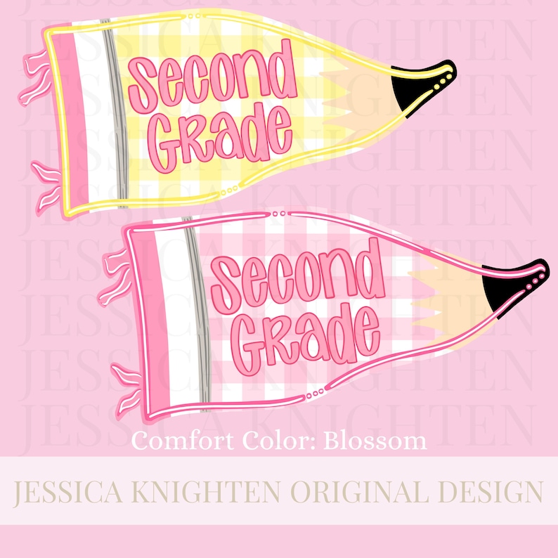 Second Grade PNG Digital Design Girly Swirly Trendy Back to School ...