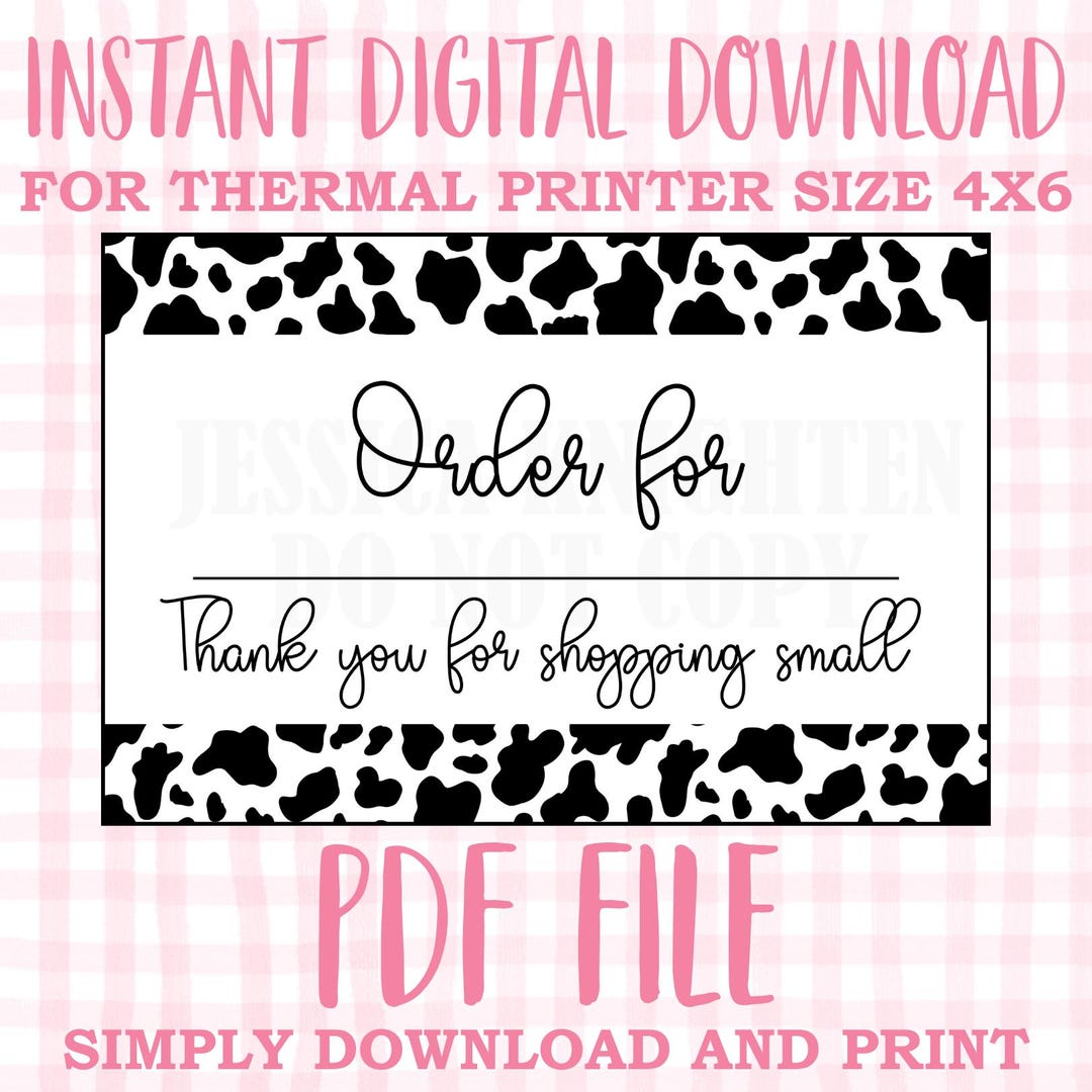 DIGITAL Thermal Printer Label for Boutiques and Small Businesses Preppy ...