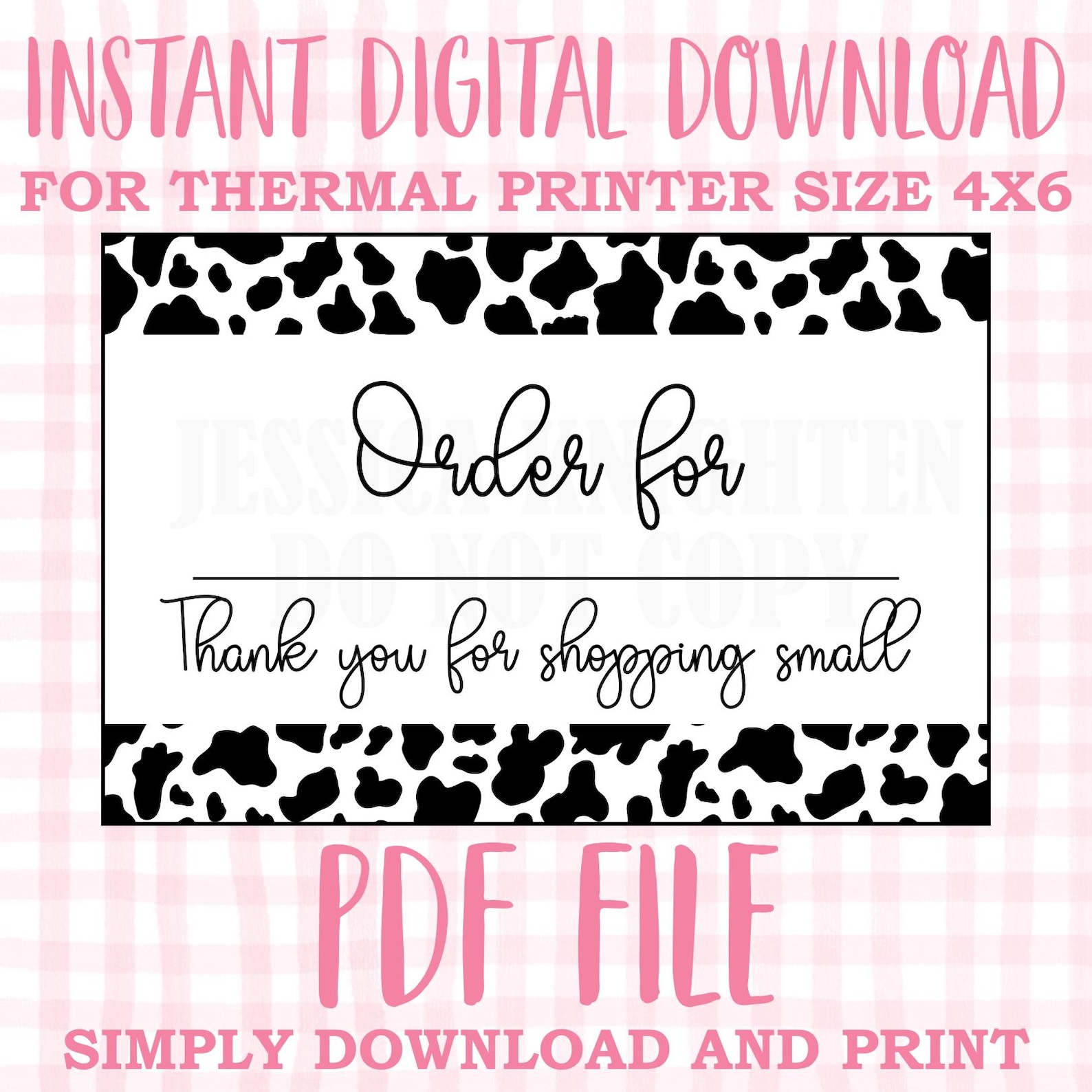 DIGITAL Thermal Printer Label for Boutiques and Small Businesses Preppy ...