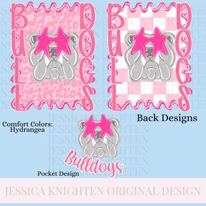 Bulldogs Preppy Team PNG Transparent Digital Design Football Pink ...