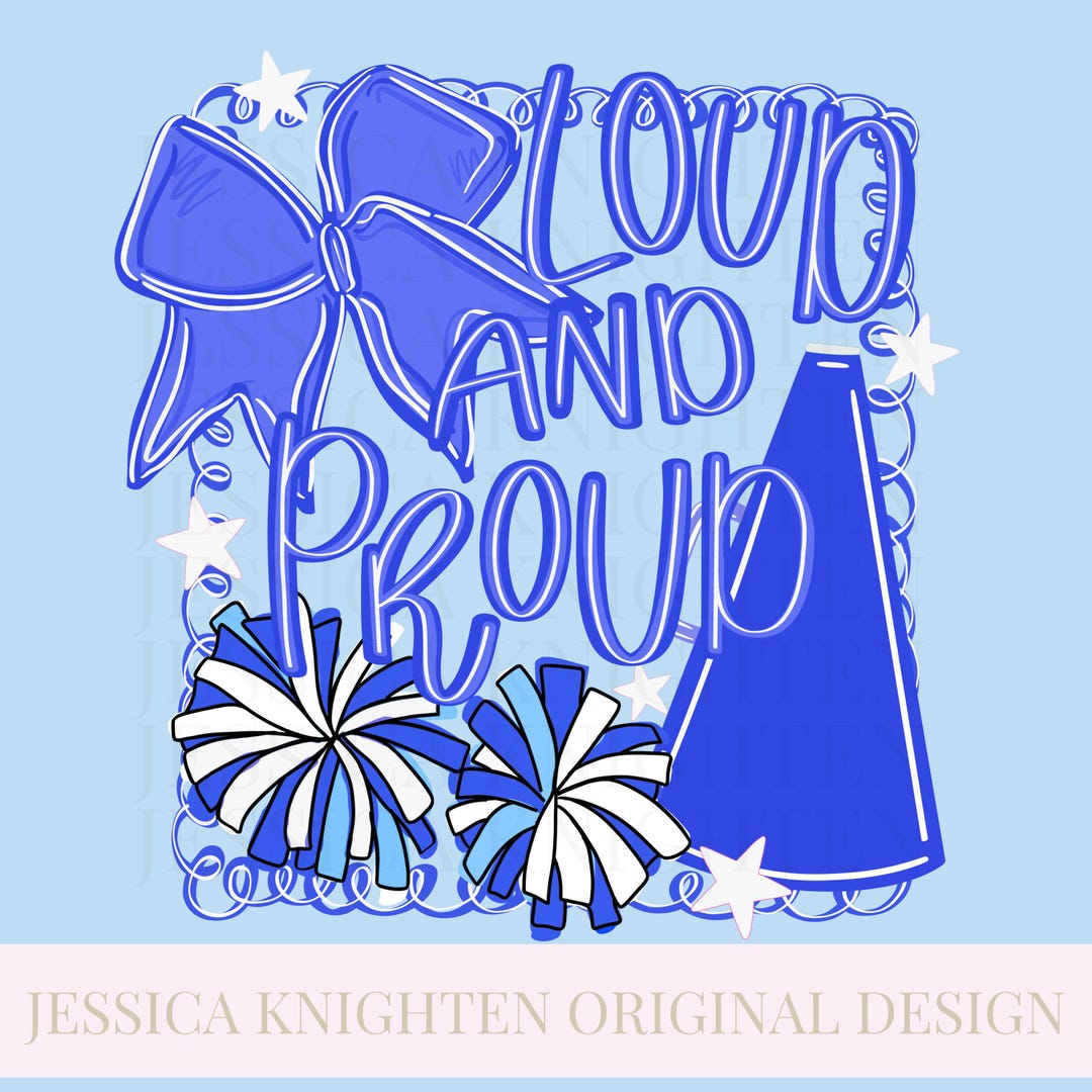 Cheer Hand Drawn Sublimation PNG Digital File Trendy Preppy Bow ...