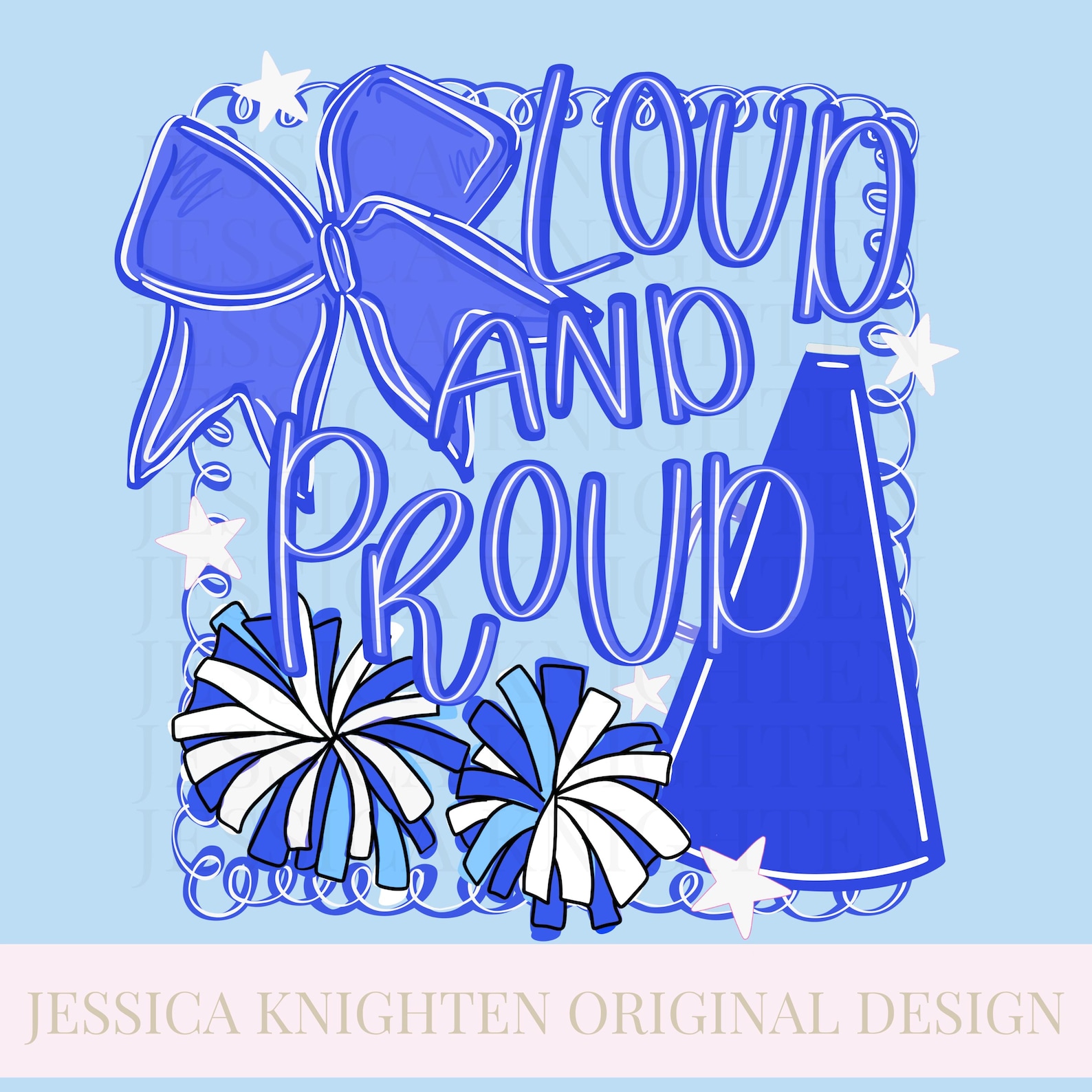 Cheer Hand Drawn Sublimation PNG Digital File Trendy Preppy Bow ...