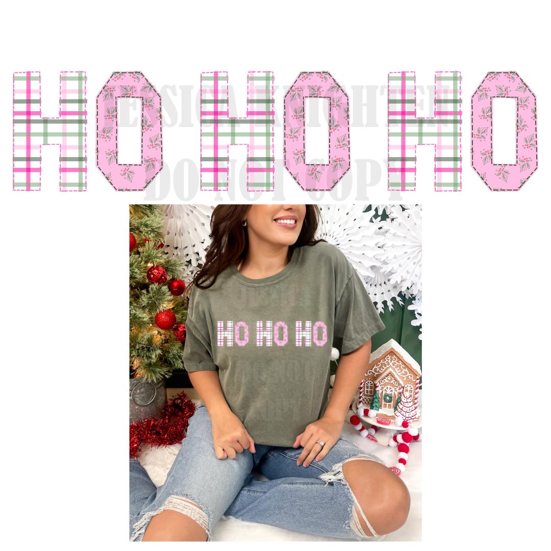 Quilted Preppy Christmas PNG, Hand Drawn, 300 DPI, Trendy, Holidays, Ho ...