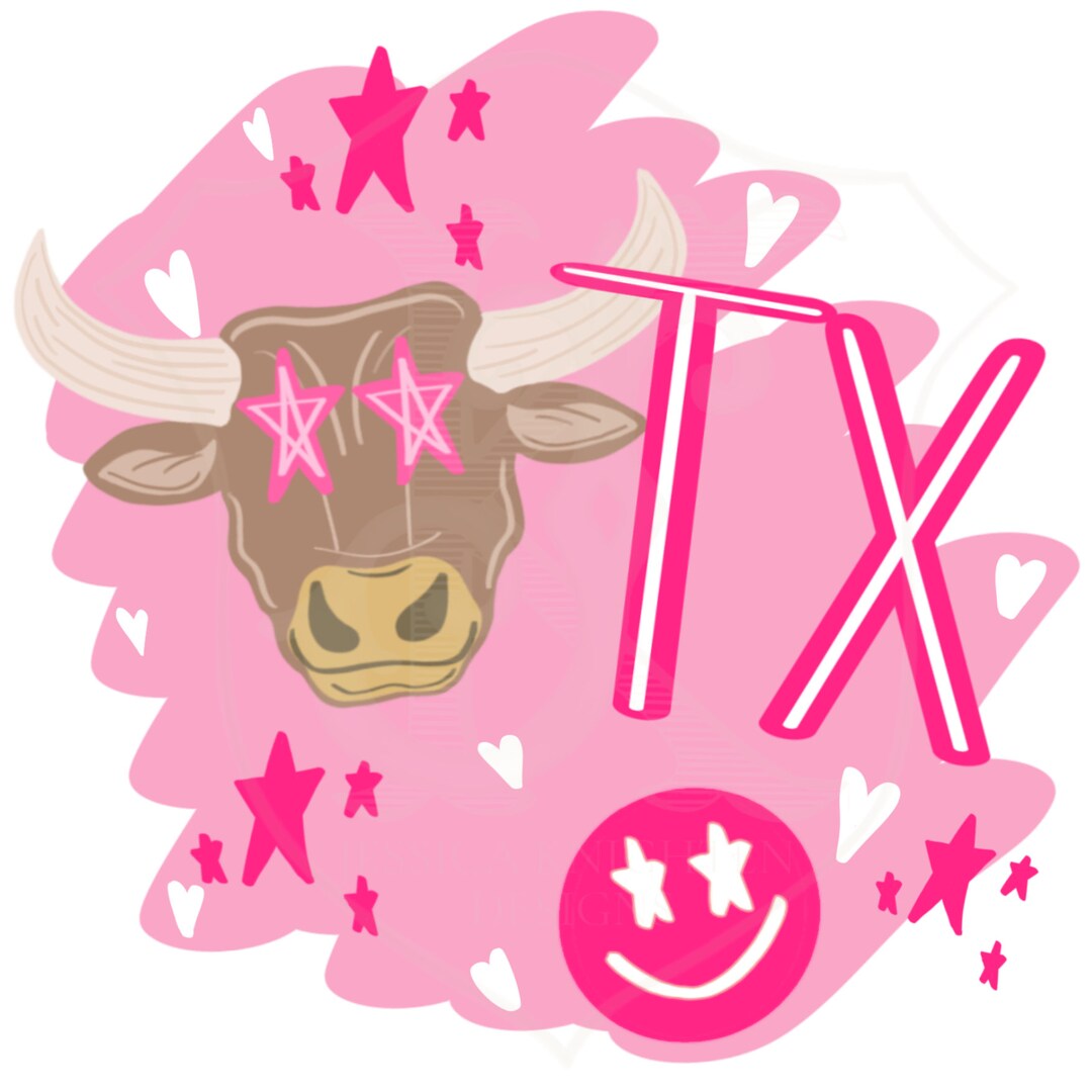 Texas Preppy Mascot Head Scribble Design PNG Longhorns Smiley Face Bolt ...