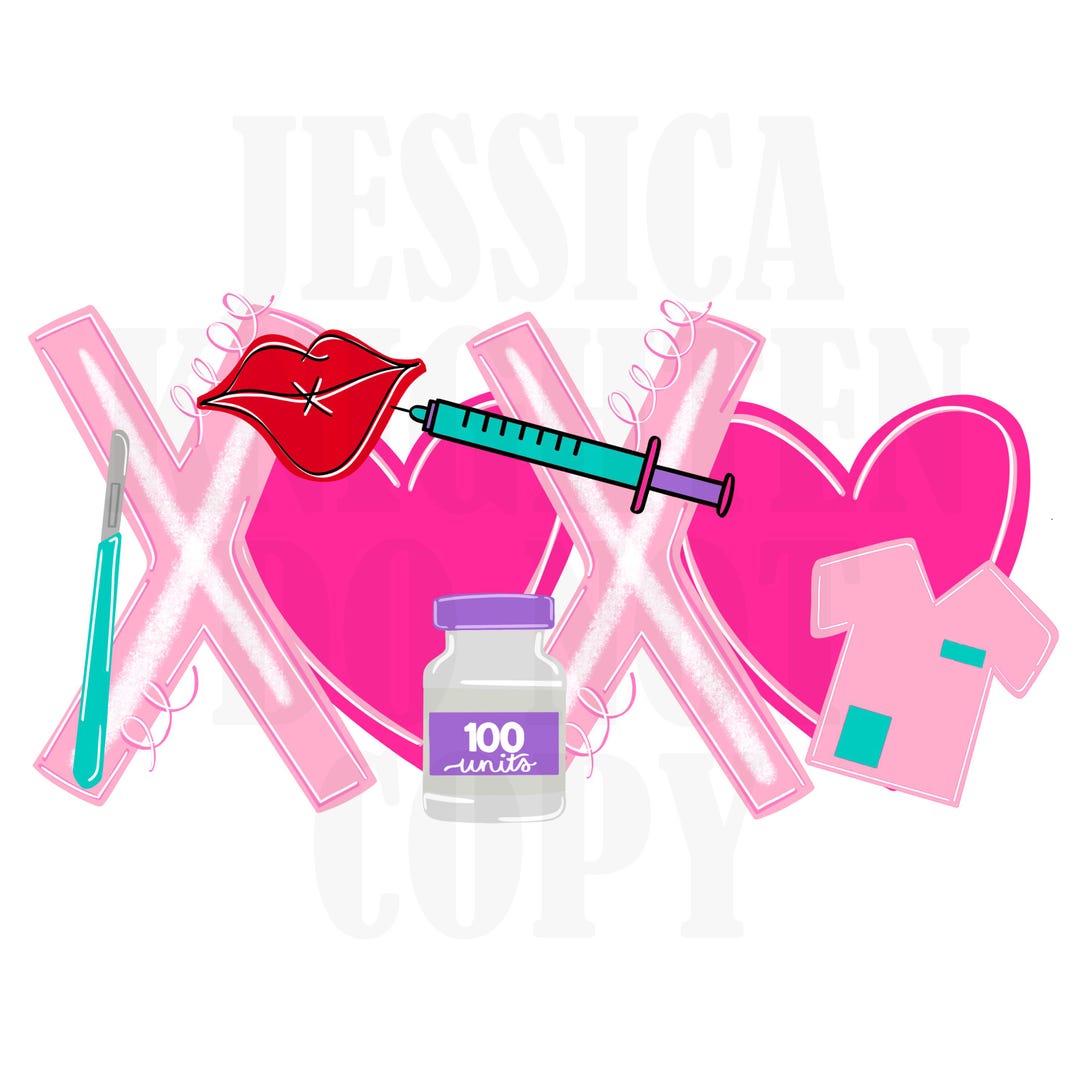 Aesthetic Nurse Practitioner Digital Filler Lips Preppy Valentines PNG ...