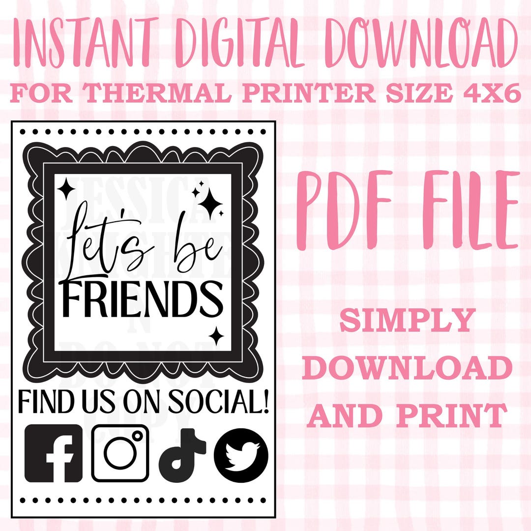 DIGITAL Thermal Printer Label for Small Businesses Preppy Sticker PDF ...