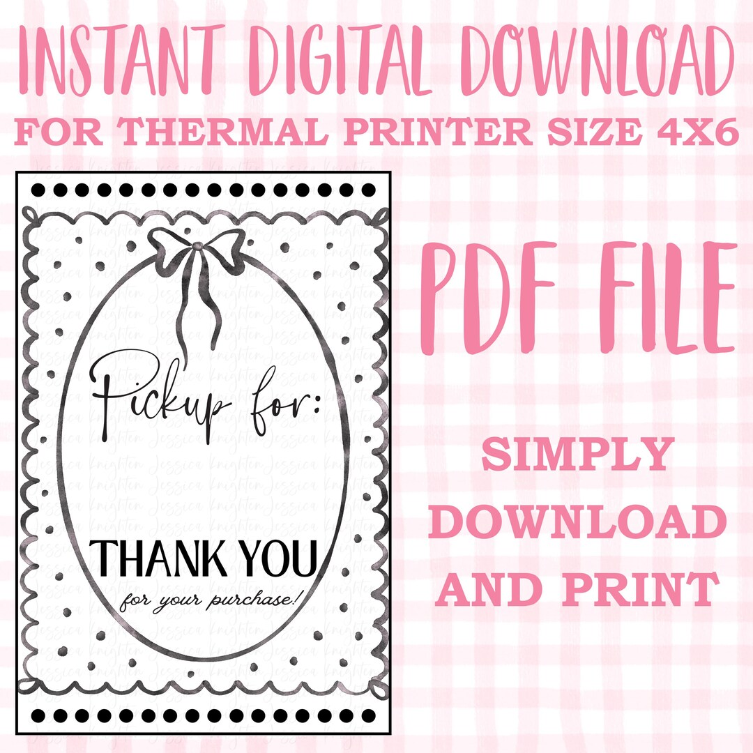 DIGITAL Thermal Printer Label for Boutiques and Small Businesses Preppy ...