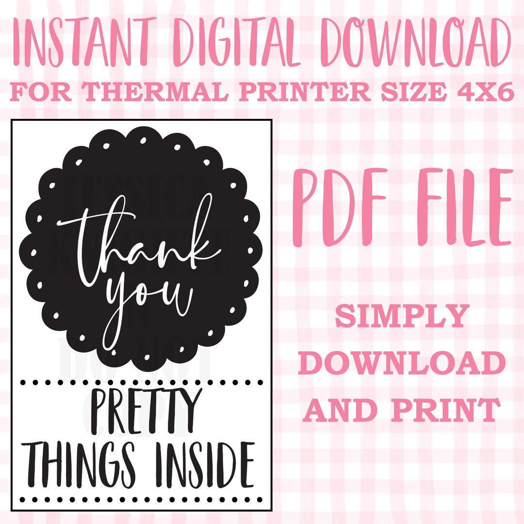 DIGITAL Thermal Printer Label for Small Businesses Preppy Sticker PDF ...