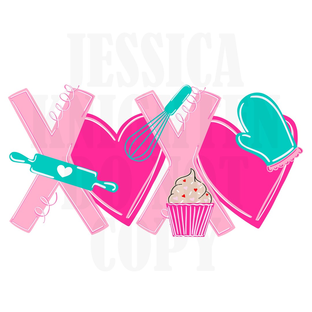 Baker Digital Lips Preppy Valentines PNG Pink XOXO Love Transparent ...