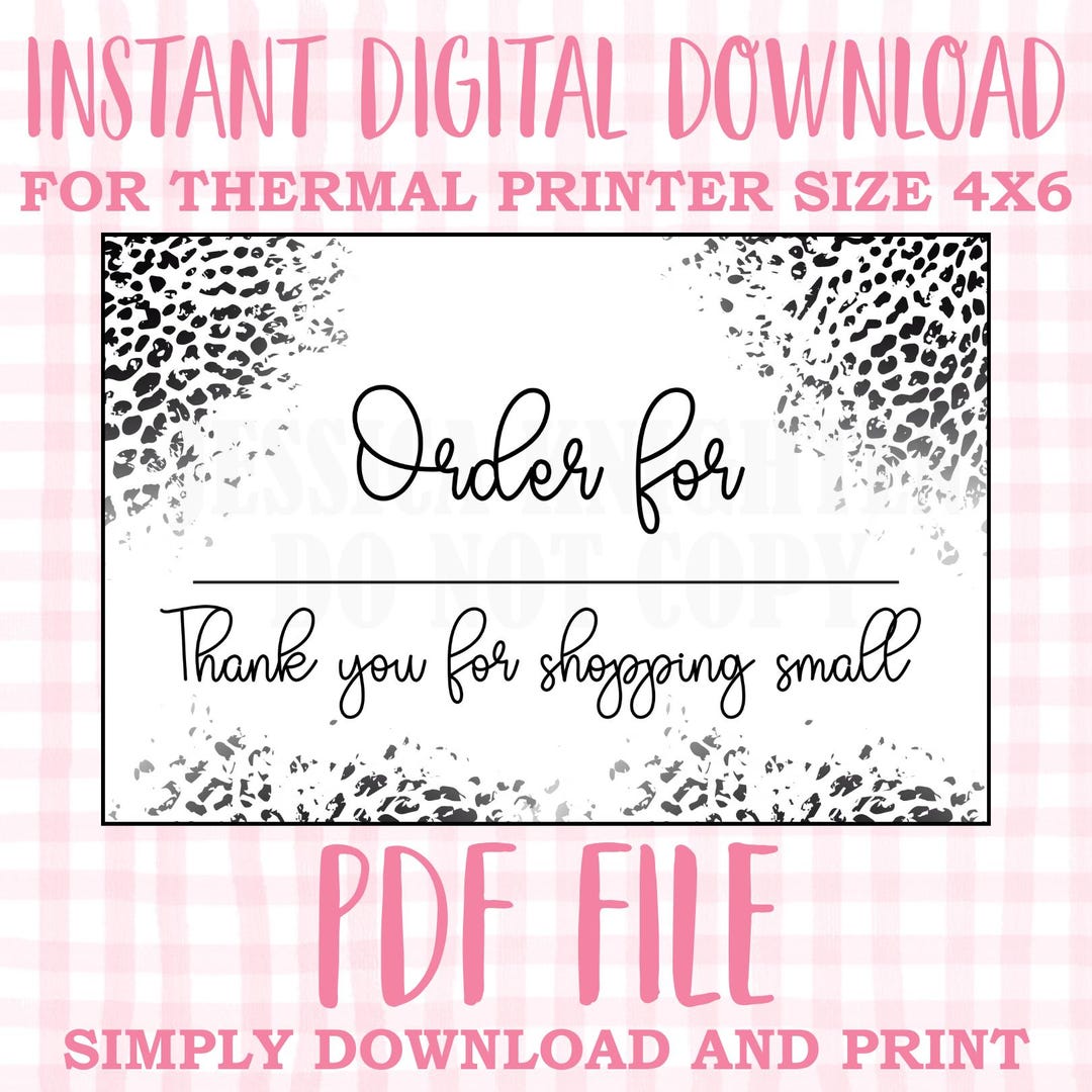 DIGITAL Thermal Printer Label for Boutiques and Small Businesses Preppy ...