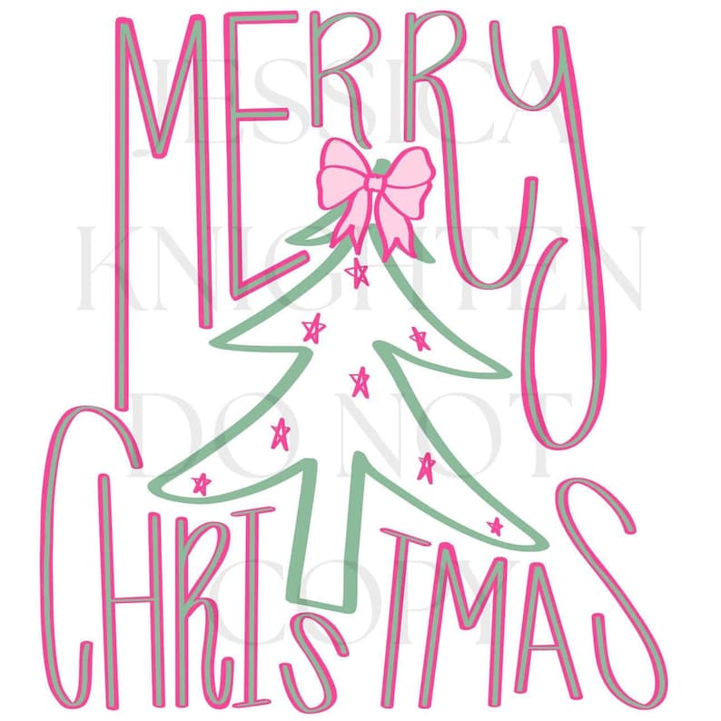 Whimsy Preppy Christmas PNG, Hand Drawn, 300 DPI, Trendy, Holidays, Ho ...
