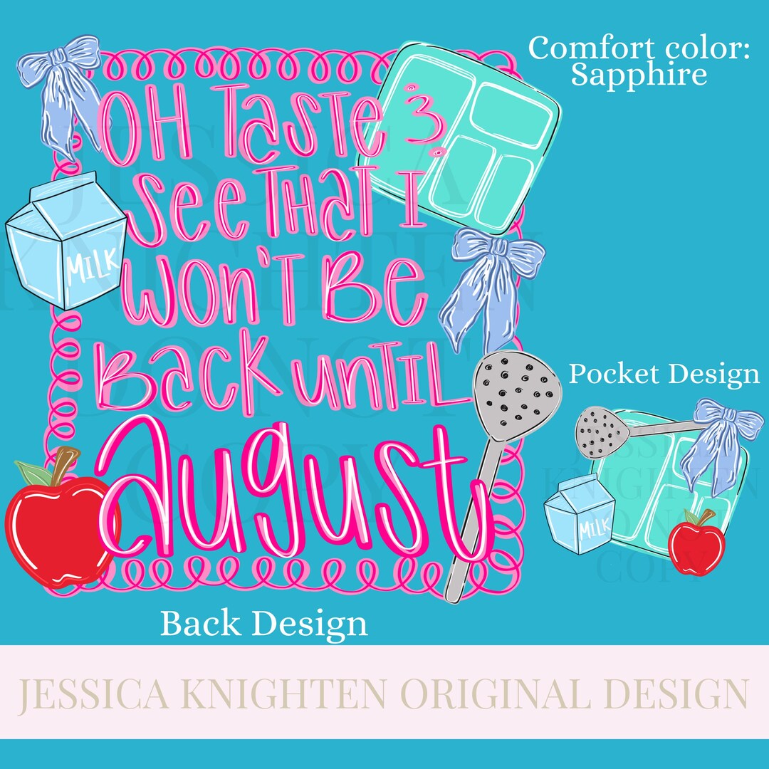 Lunch Lady PNG Digital Design Girly Swirly Trendy Pocket Back Files Kid ...
