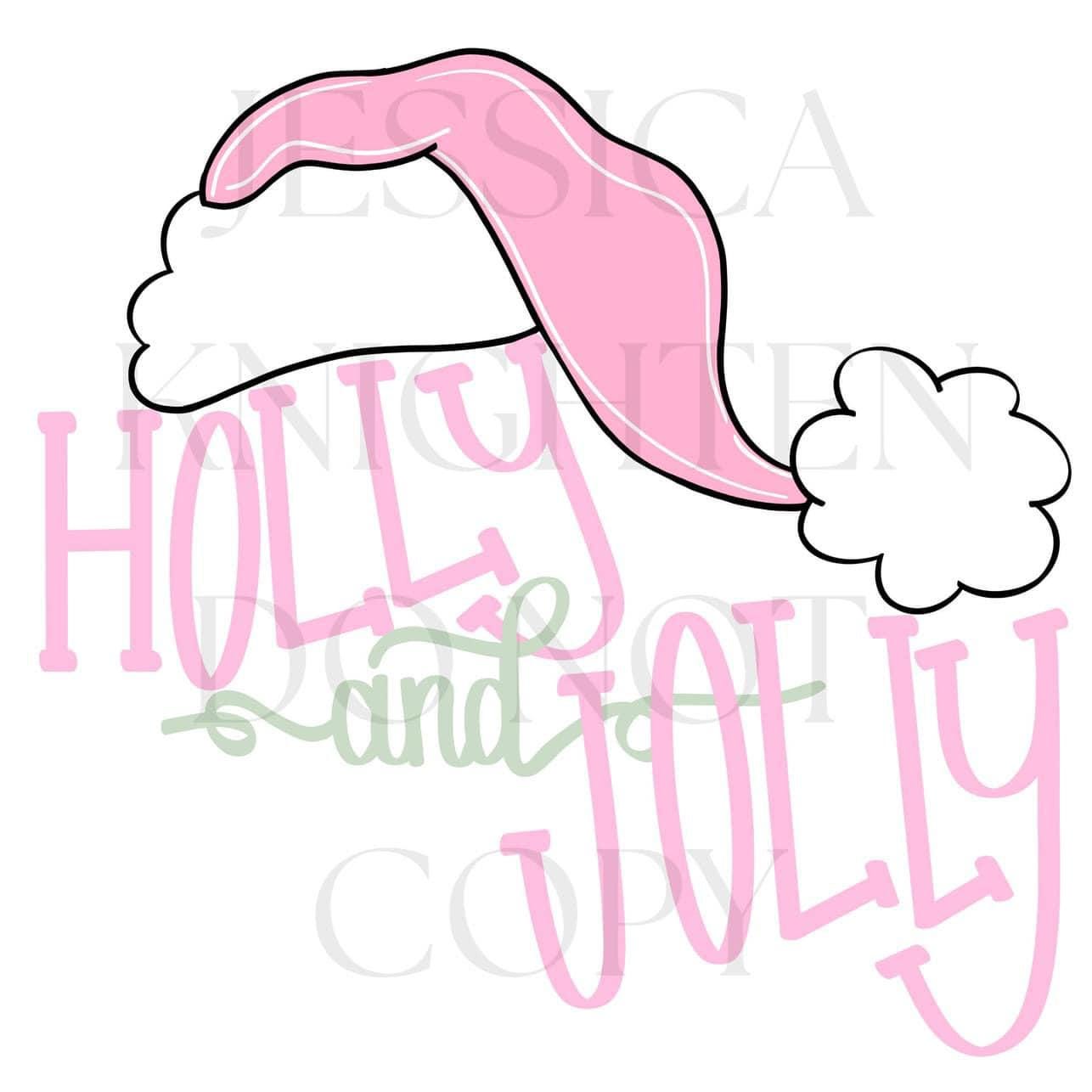 Preppy Christmas PNG Collection, Hand Drawn, 300 DPI, Pink, Trendy ...