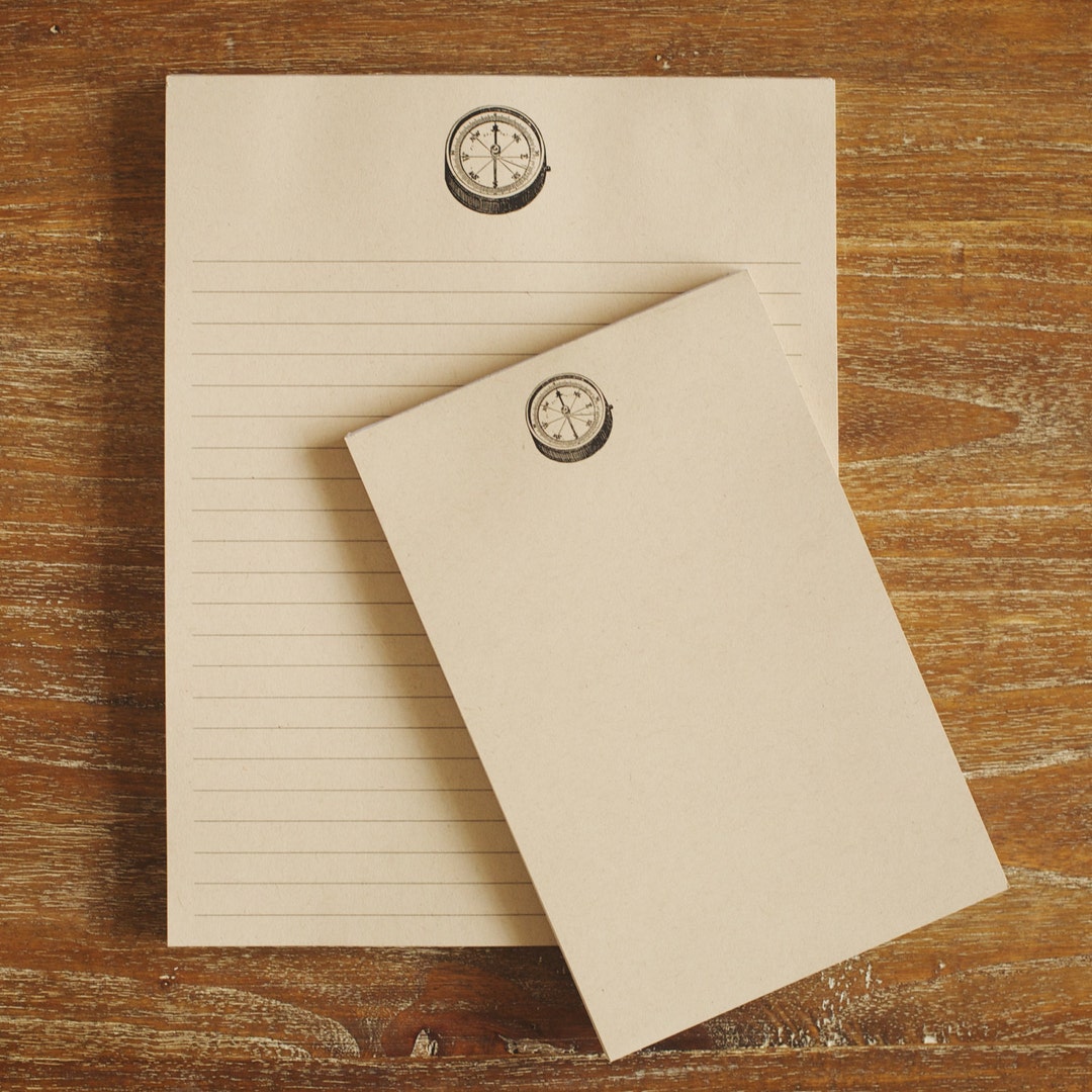 Compass Rose Stationery Notepad Gift Set - Etsy