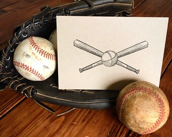 Baseball Stationery | Etsy