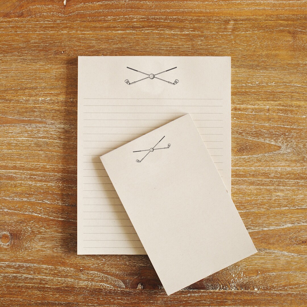 Golf Stationery Notepad Gift Set - Etsy