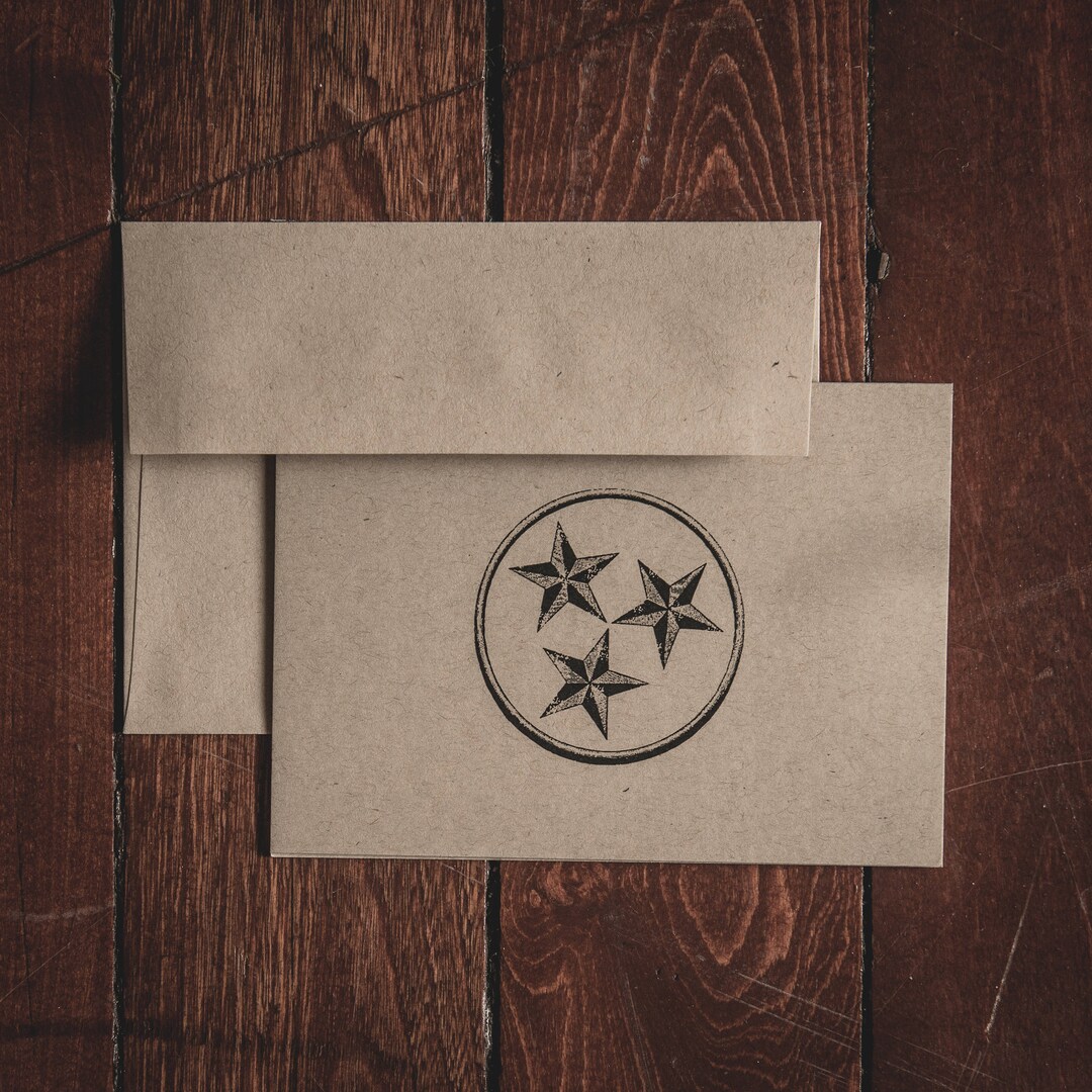 Tennessee Tri-star Stationery Folded Note Cards (set of 8 Cards ...