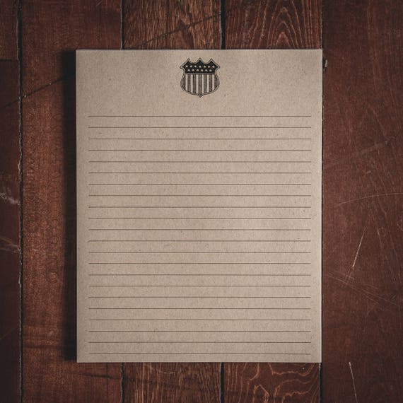 American Crest Stationery Large Lined Notepad 8.5x11 Inches - Etsy