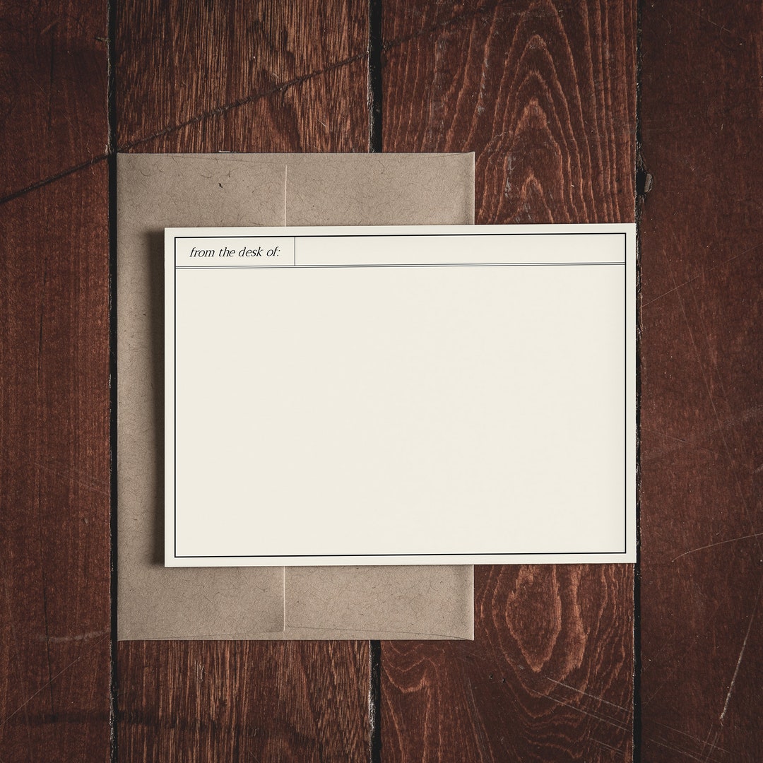 From the Desk of Note Cards (set of 8 Cards & Envelopes) - Etsy