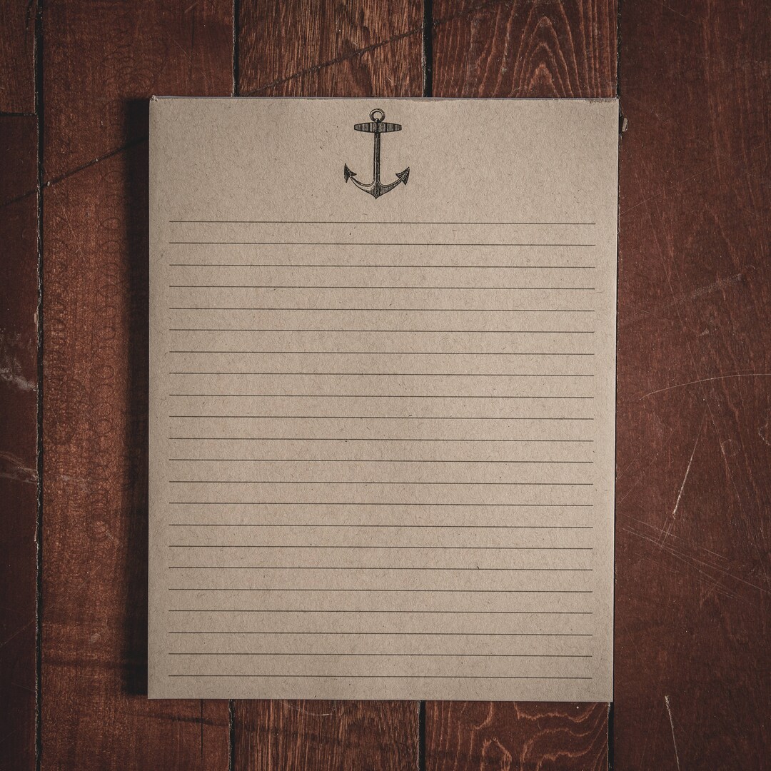 Anchor Stationery Large Lined Notepad - 8.5x11 Inches - Etsy