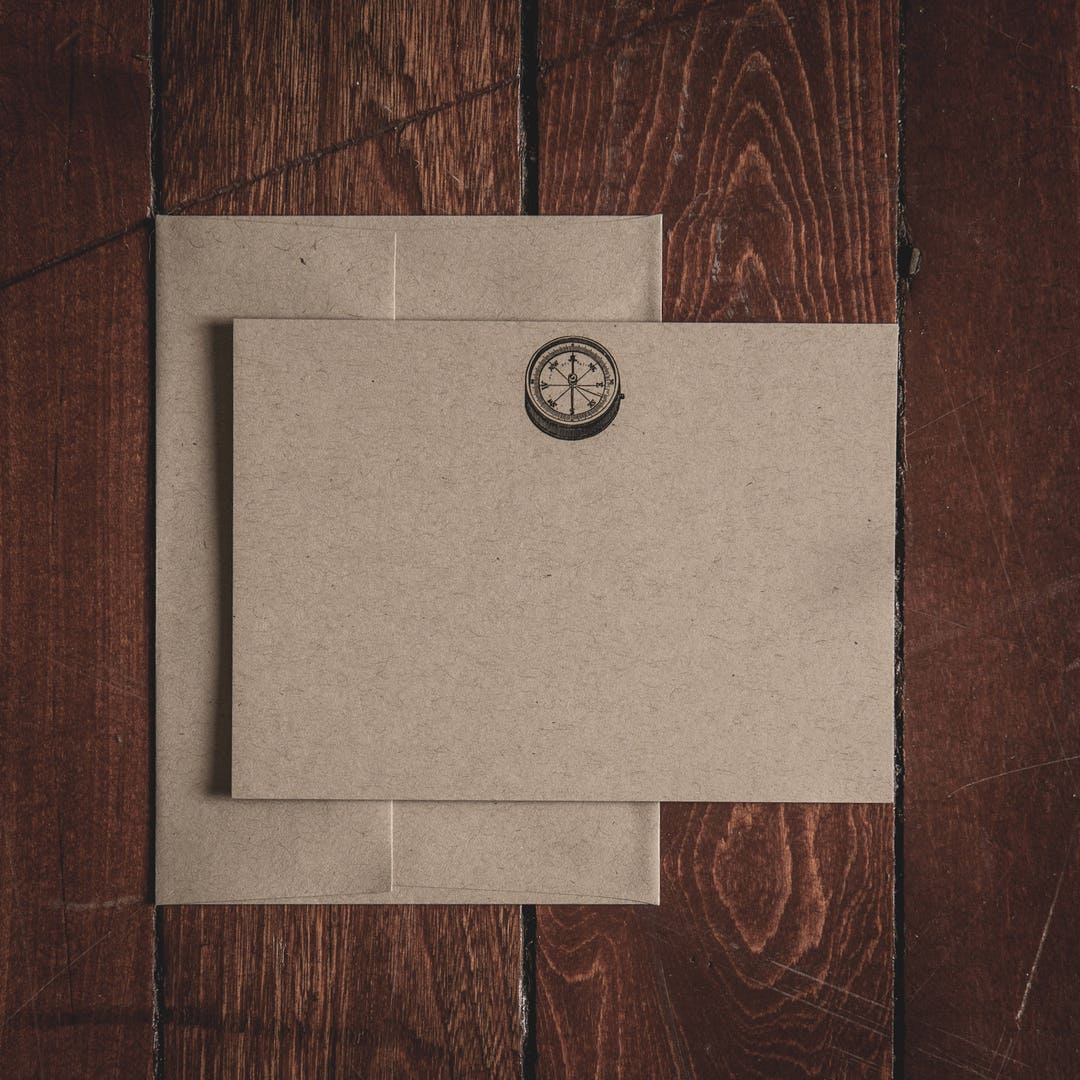 Compass Rose Flat Note Cards (set of 8 Cards & Envelopes) - Etsy