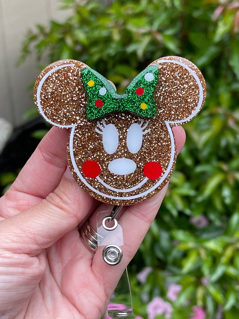 Gingerbread Minnie Badge Reel - Etsy
