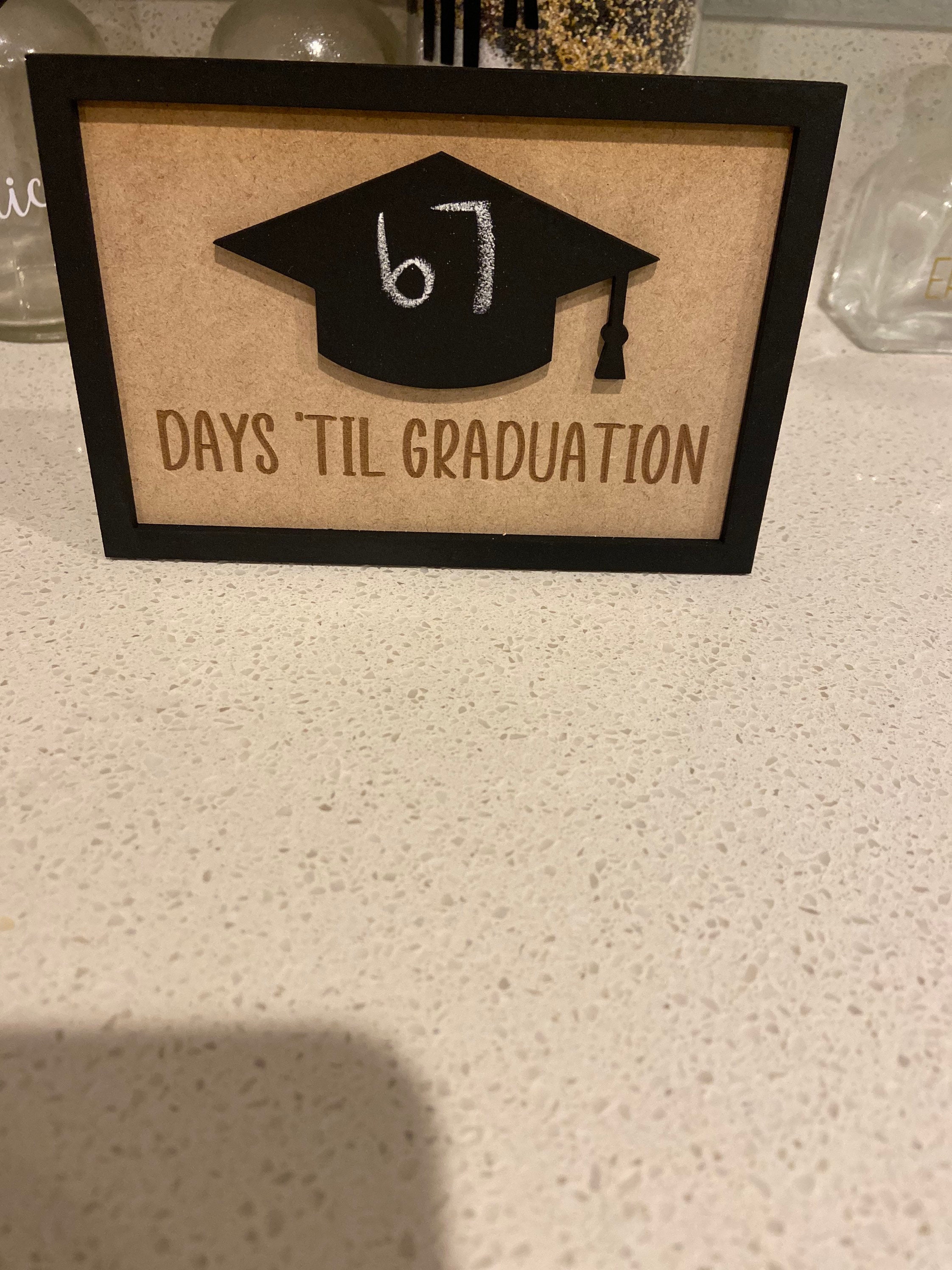 Countdown Until Graduation Chalkboard Sign - Etsy