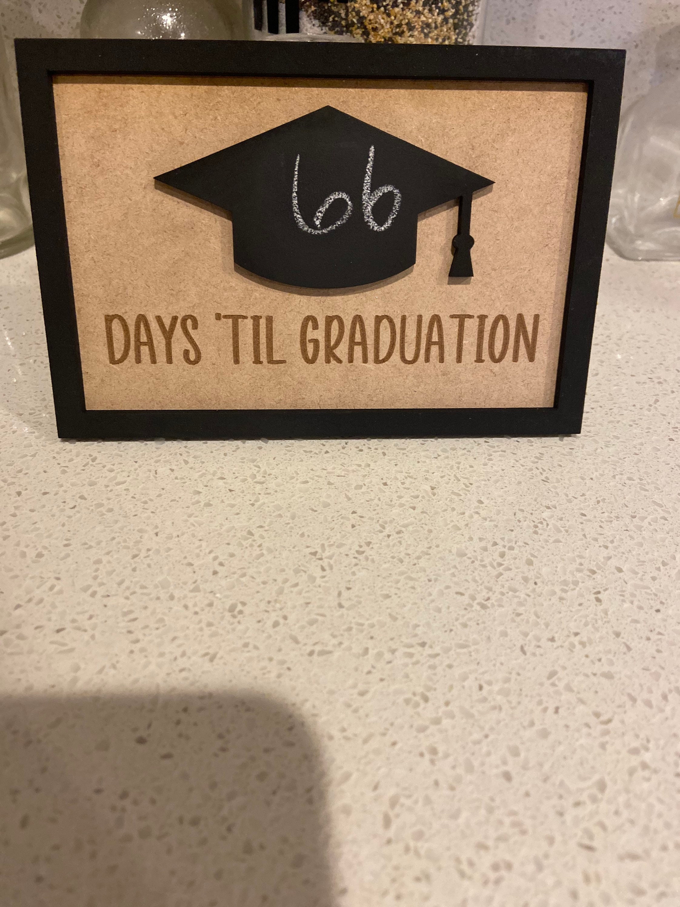 Countdown Until Graduation Chalkboard Sign - Etsy