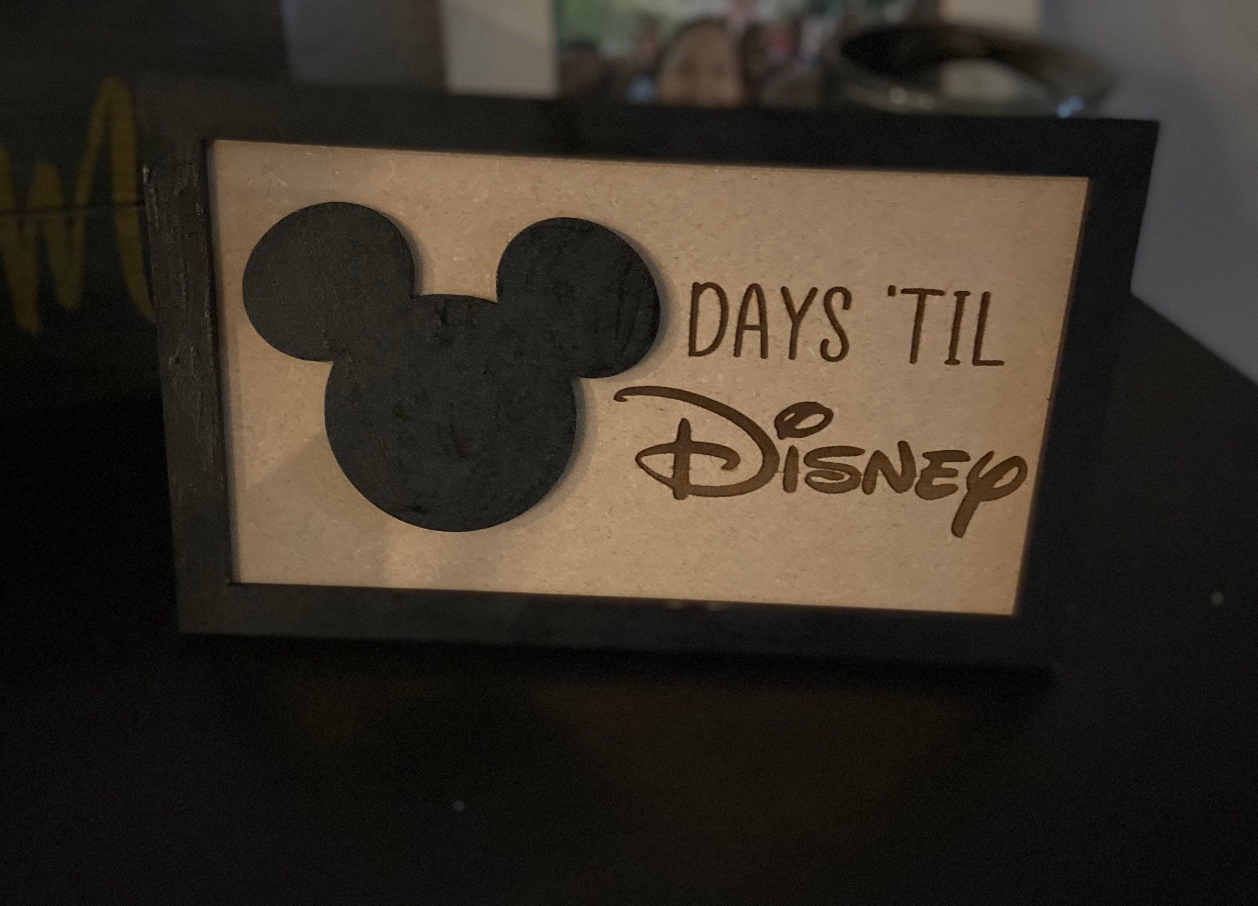 Days til Disney Countdown Sign | Etsy