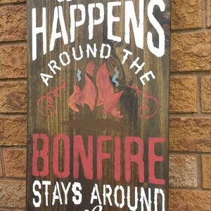 BONFIRE BACKYARD Sign/personalized Name - Etsy
