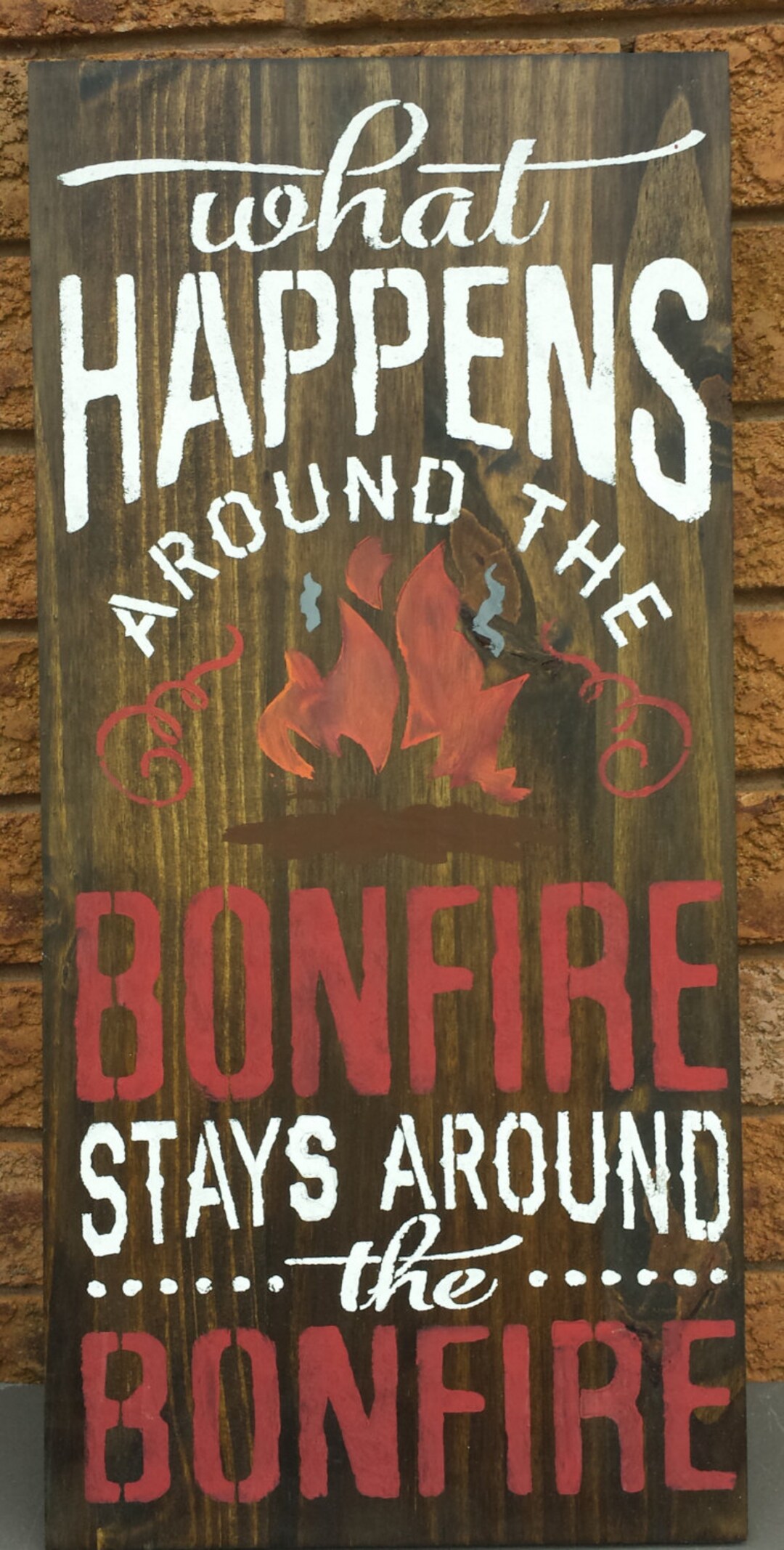 BONFIRE BACKYARD Sign/personalized Name - Etsy